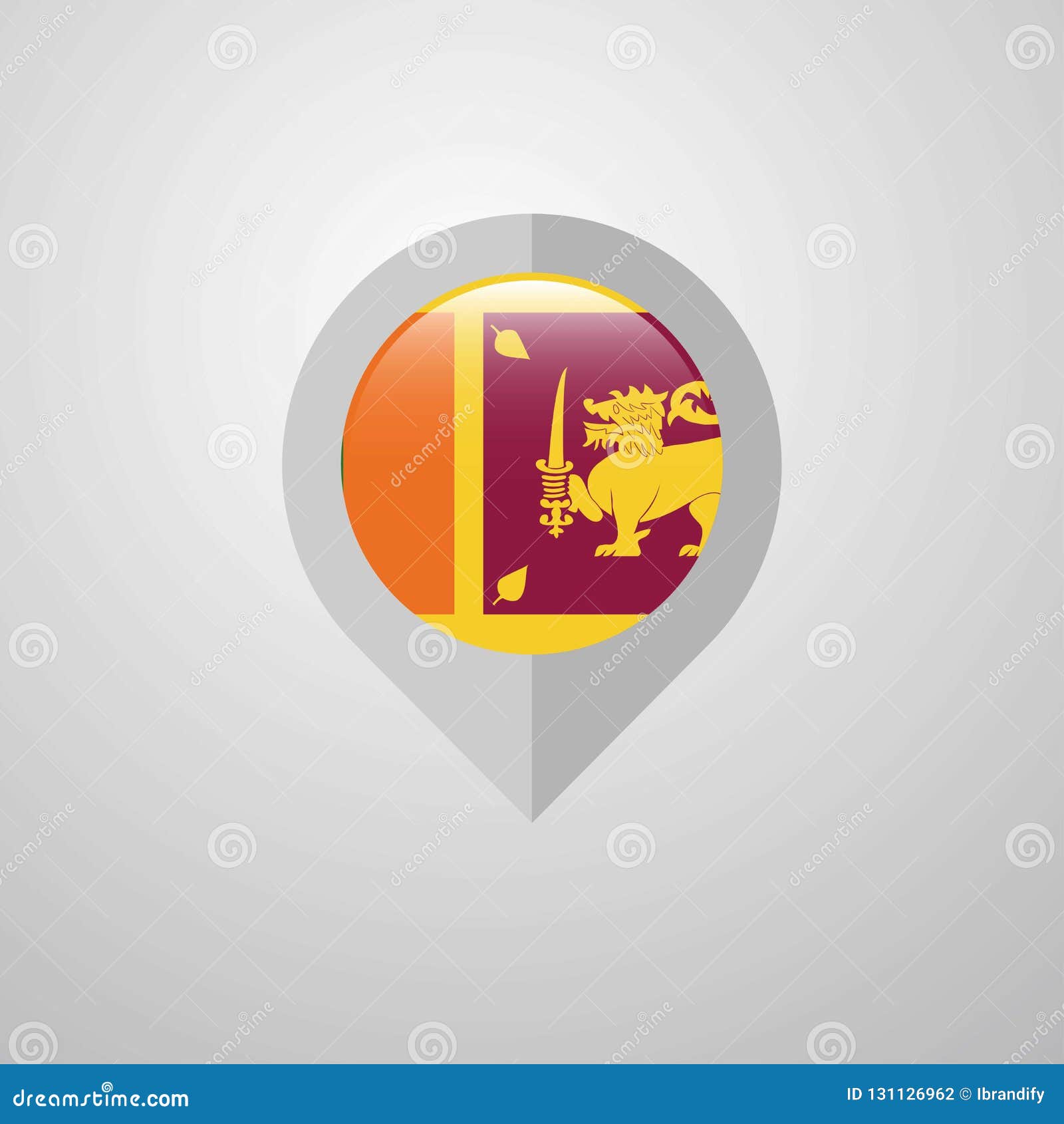 Map Navigation Pointer with Sri Lanka Flag Design Vector Stock Vector - Illustration of asian ...