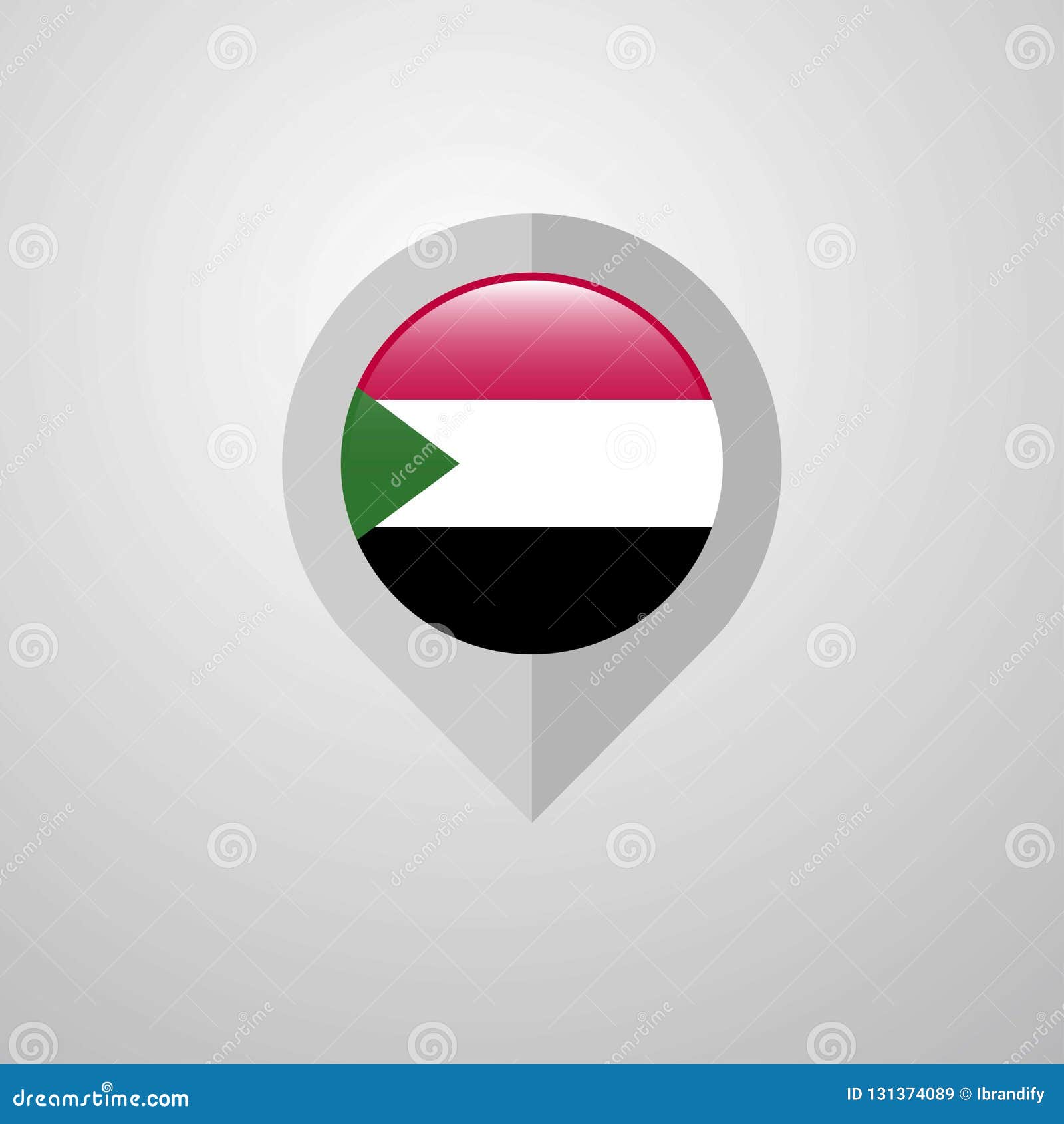 Map Navigation Pointer with Sudan Flag Design Vector Stock Vector - Illustration of location ...