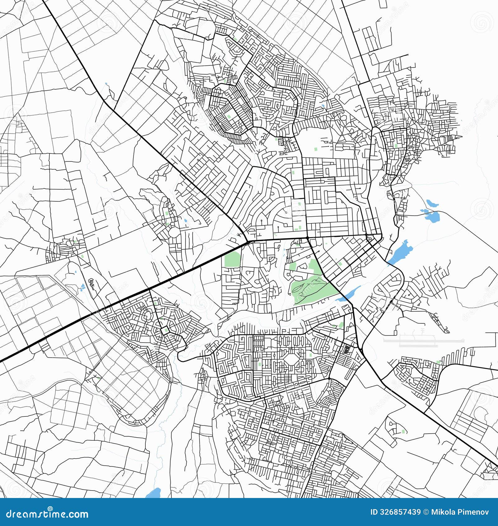 Map of Ndola city. stock illustration. Illustration of pattern - 326857439