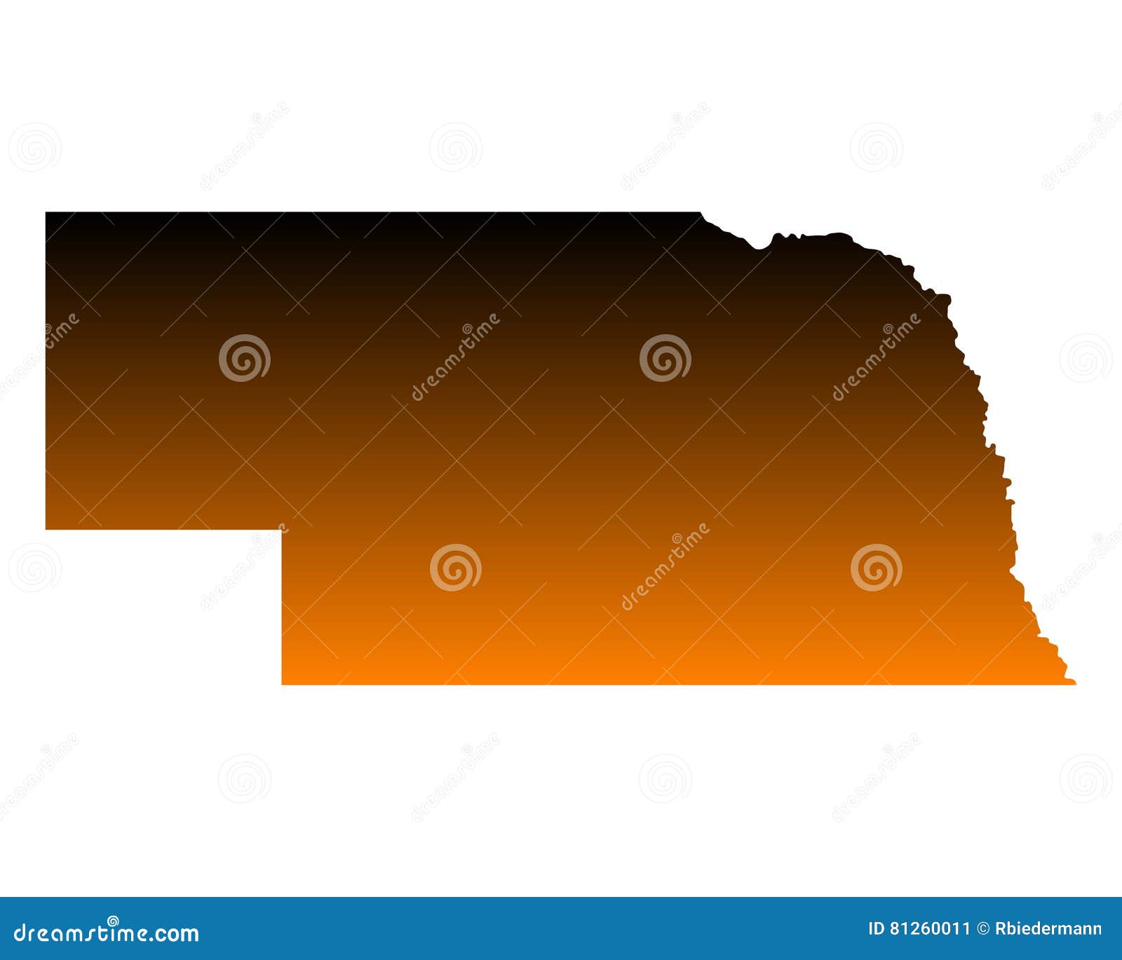 Map of Nebraska stock vector. Illustration of travel - 81260011