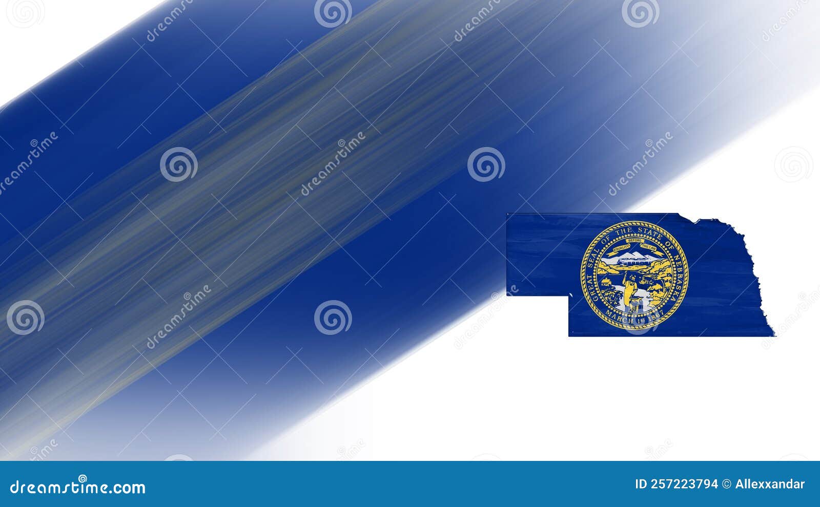 Map of Nebraska, flag map stock illustration. Illustration of ...