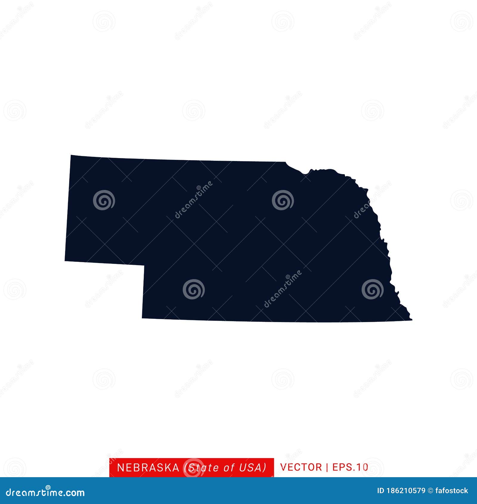 Map of Nebraska Vector Design Template Stock Vector - Illustration of ...