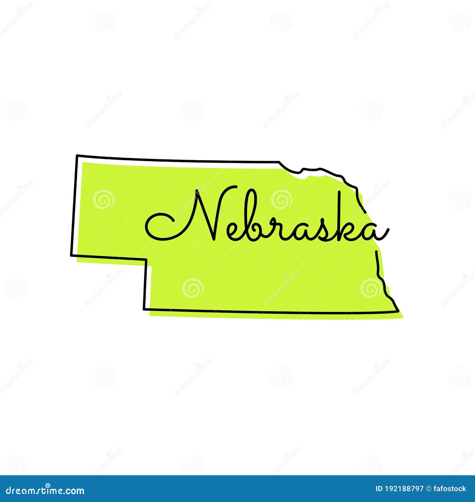 Map of Nebraska Vector Design Template. Stock Vector - Illustration of ...