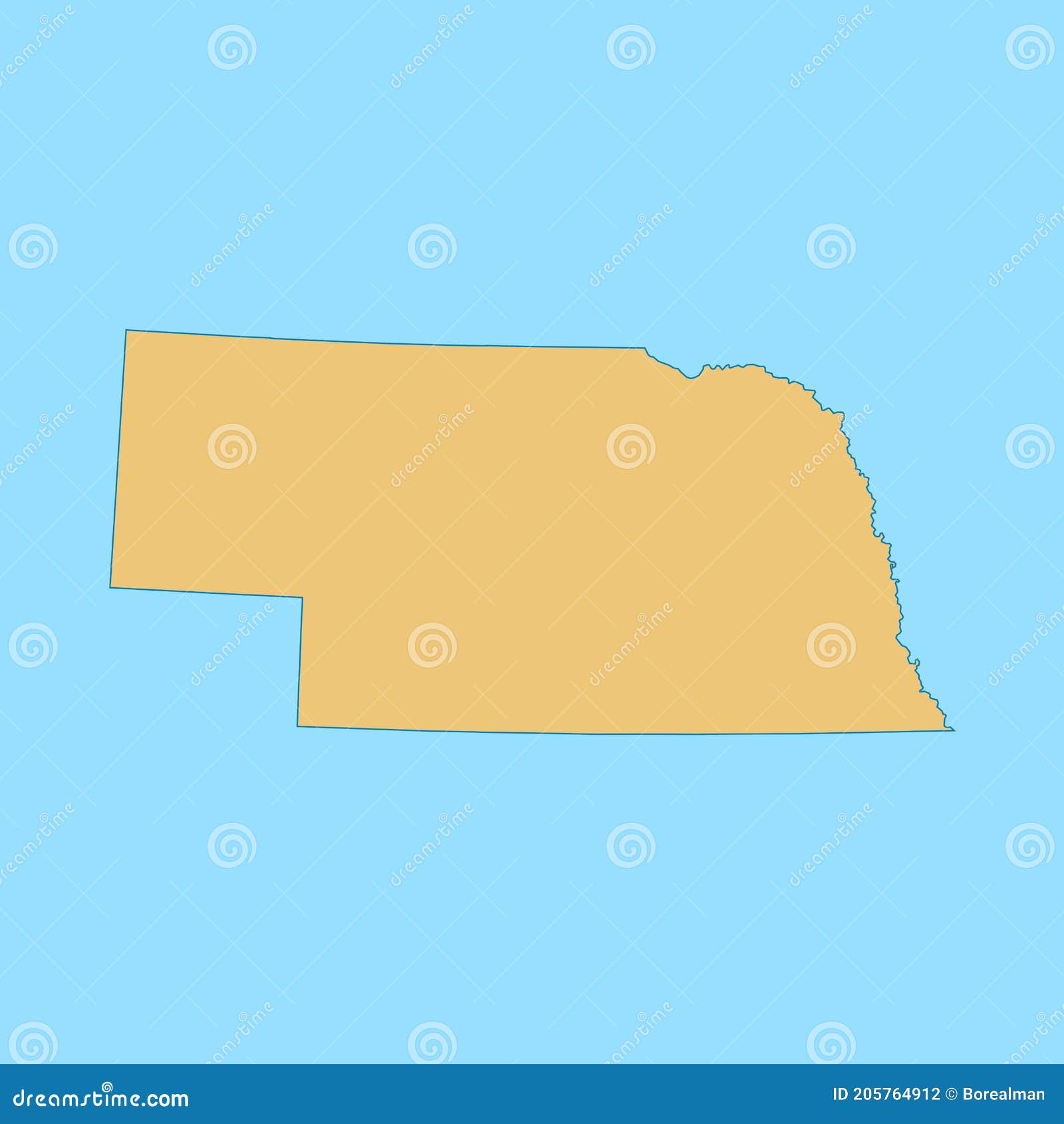 Map of the Nebraska stock vector. Illustration of abstract - 205764912