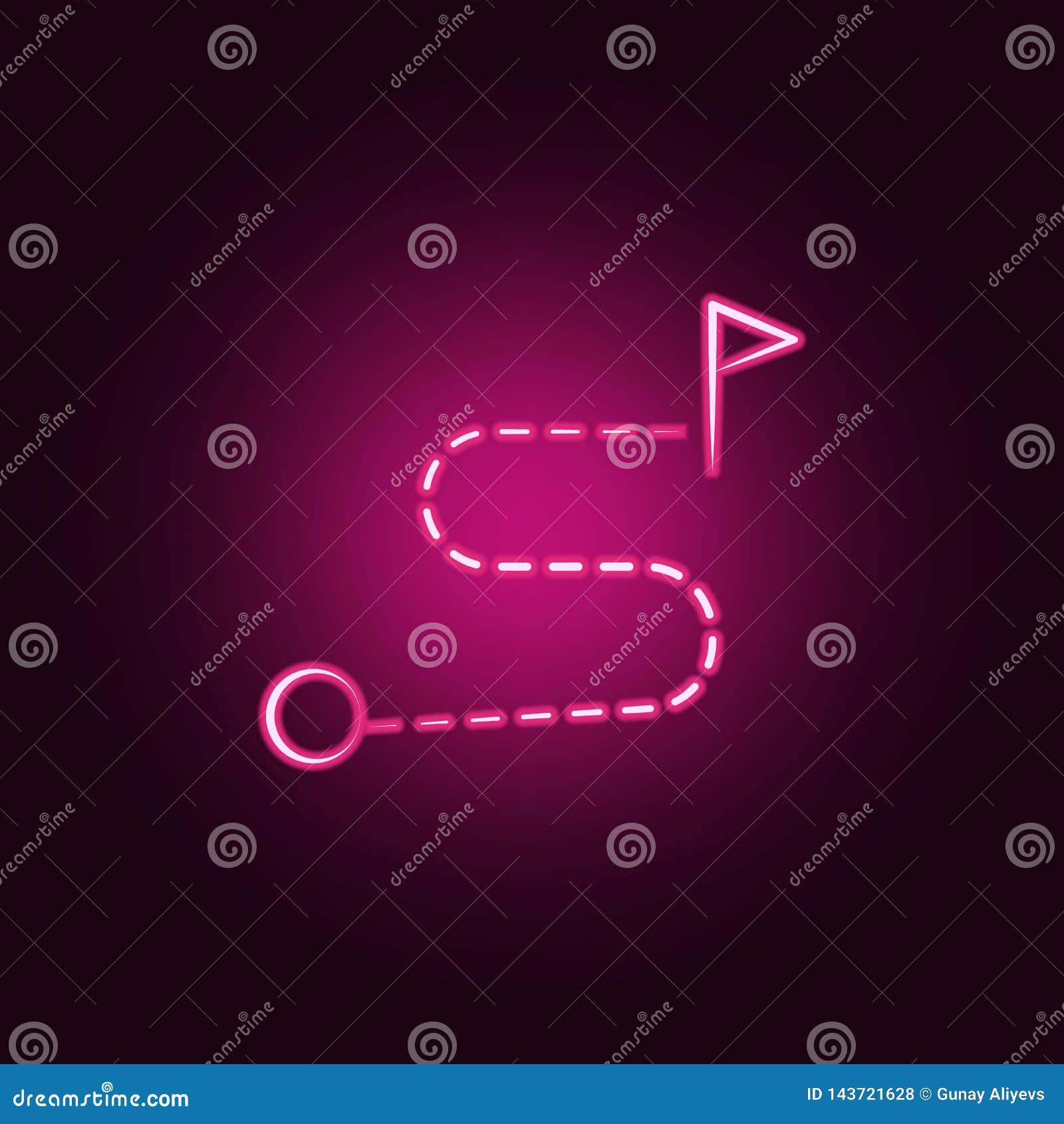 Map Neon Icon. Elements of Travel Set Stock Illustration - Illustration ...