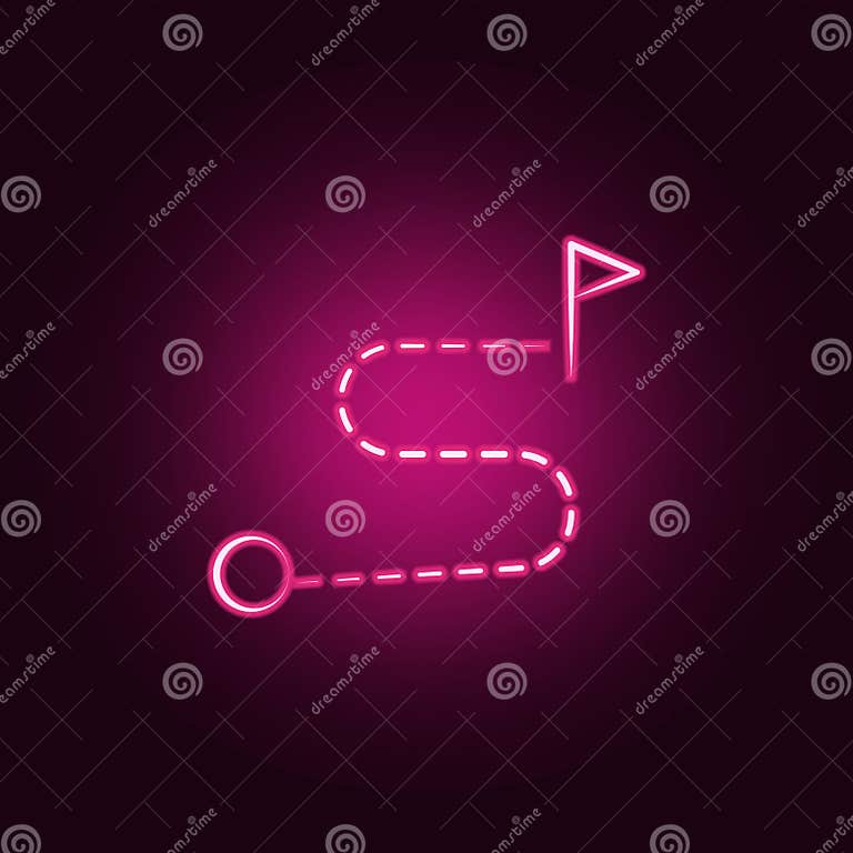 Map Neon Icon. Elements of Travel Set Stock Illustration - Illustration ...