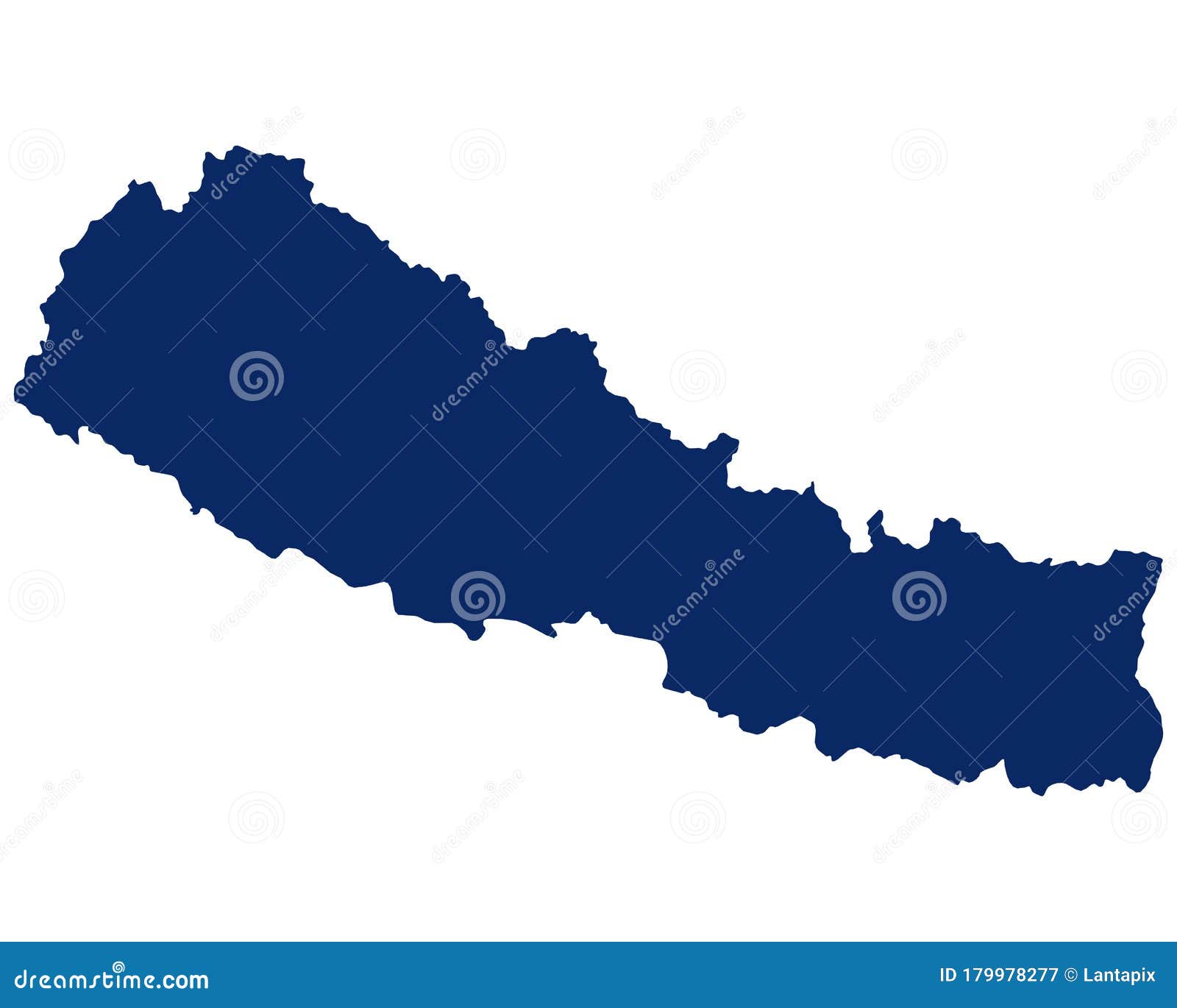 Map of Nepal in Blue Colour Stock Vector - Illustration of icon, vector ...