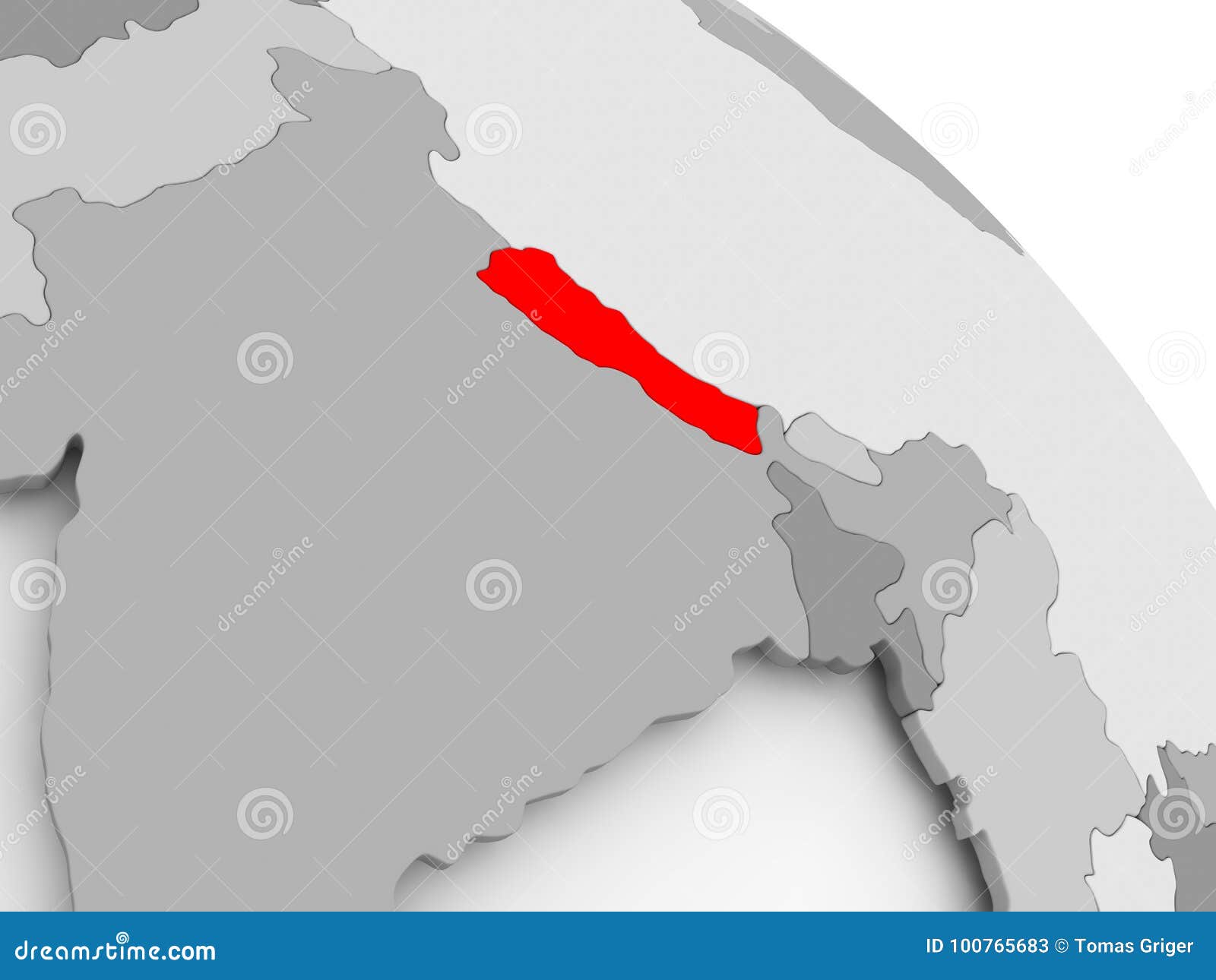Map of Nepal stock illustration. Illustration of country - 100765683