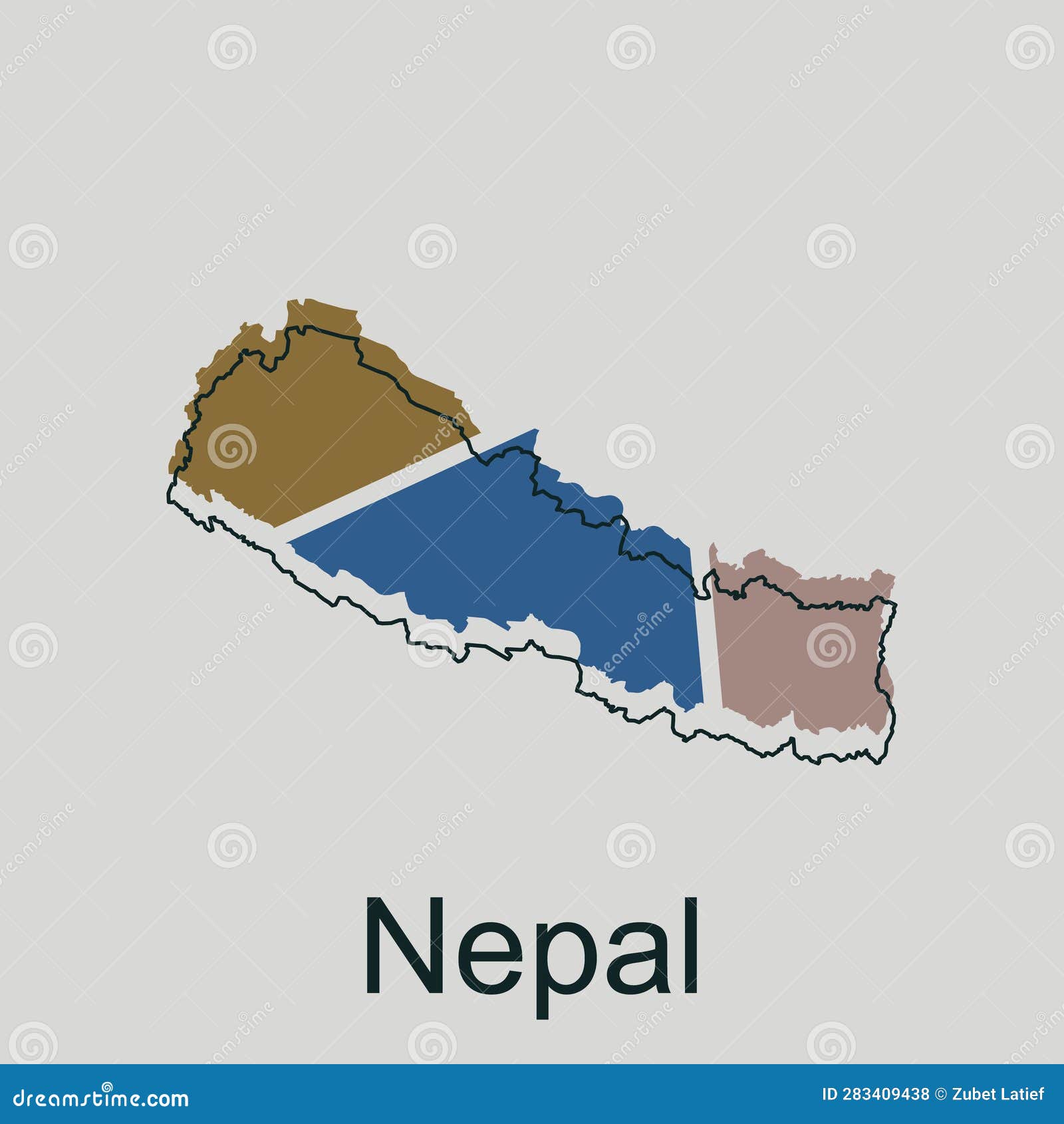 Nepal Geometric Map. Vector Illustration | CartoonDealer.com #176041030