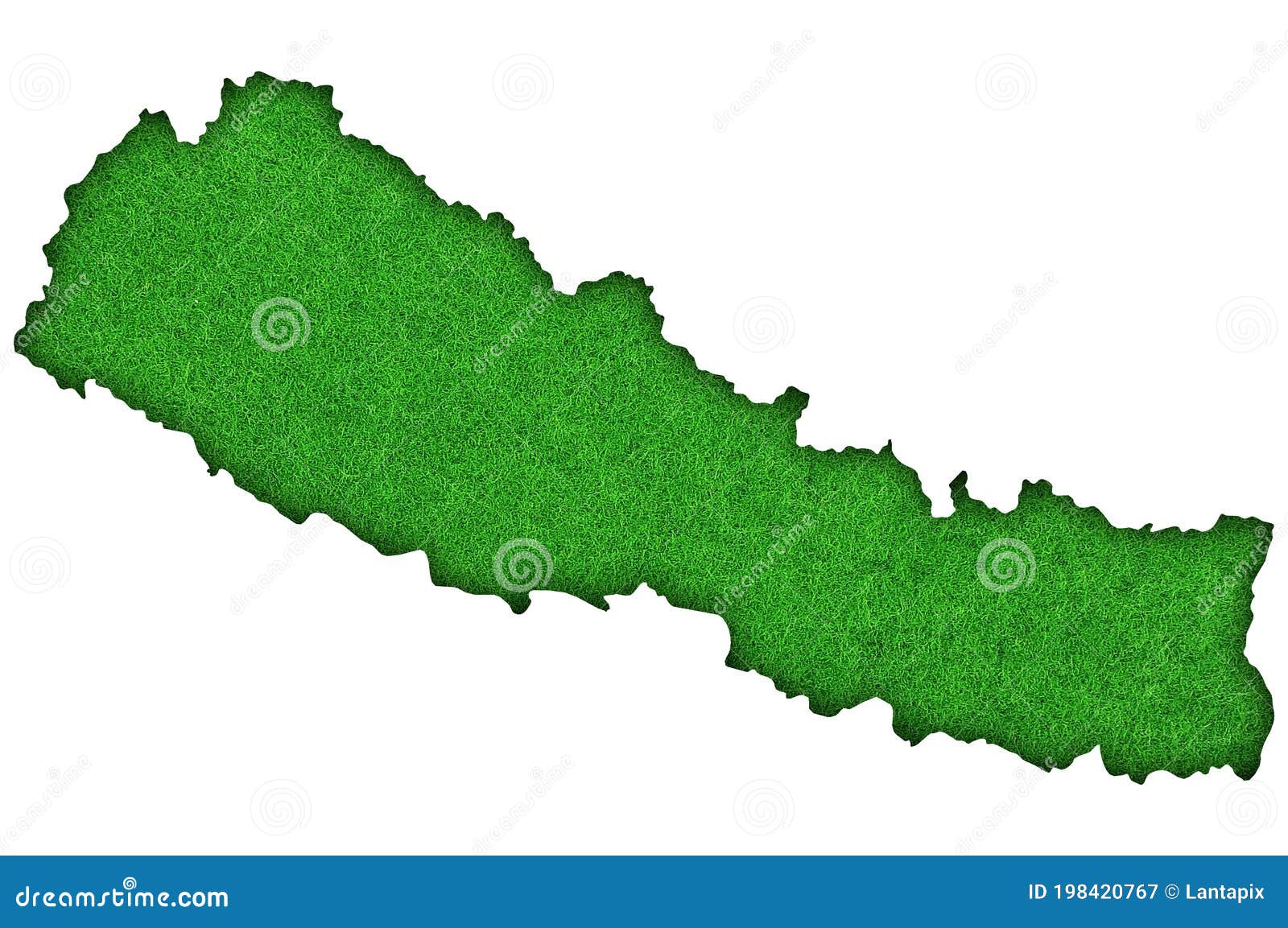 Green Map Of Nepal With Outline Vector Design Template. Editable Stroke ...