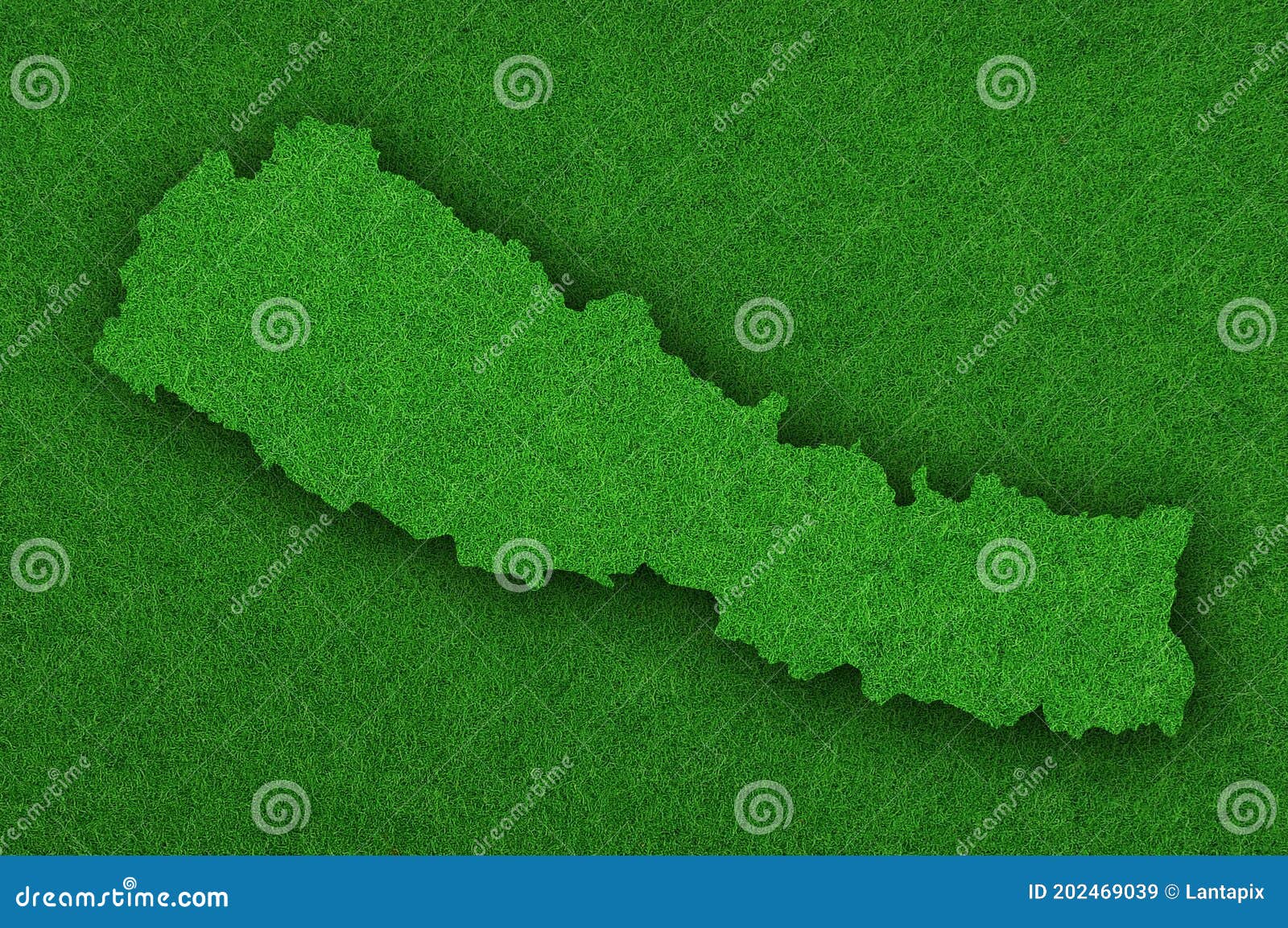 Green Map Of Nepal With Outline Vector Design Template. Editable Stroke ...