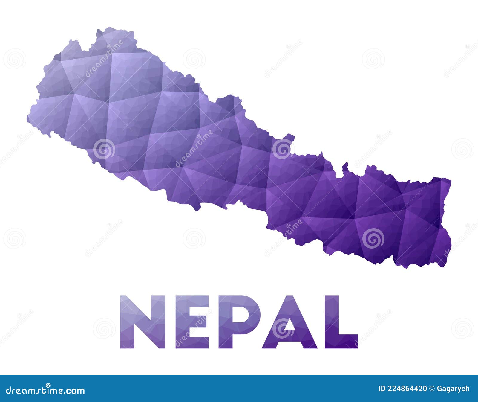 Nepalese Low Poly Regions. Vector Illustration | CartoonDealer.com ...