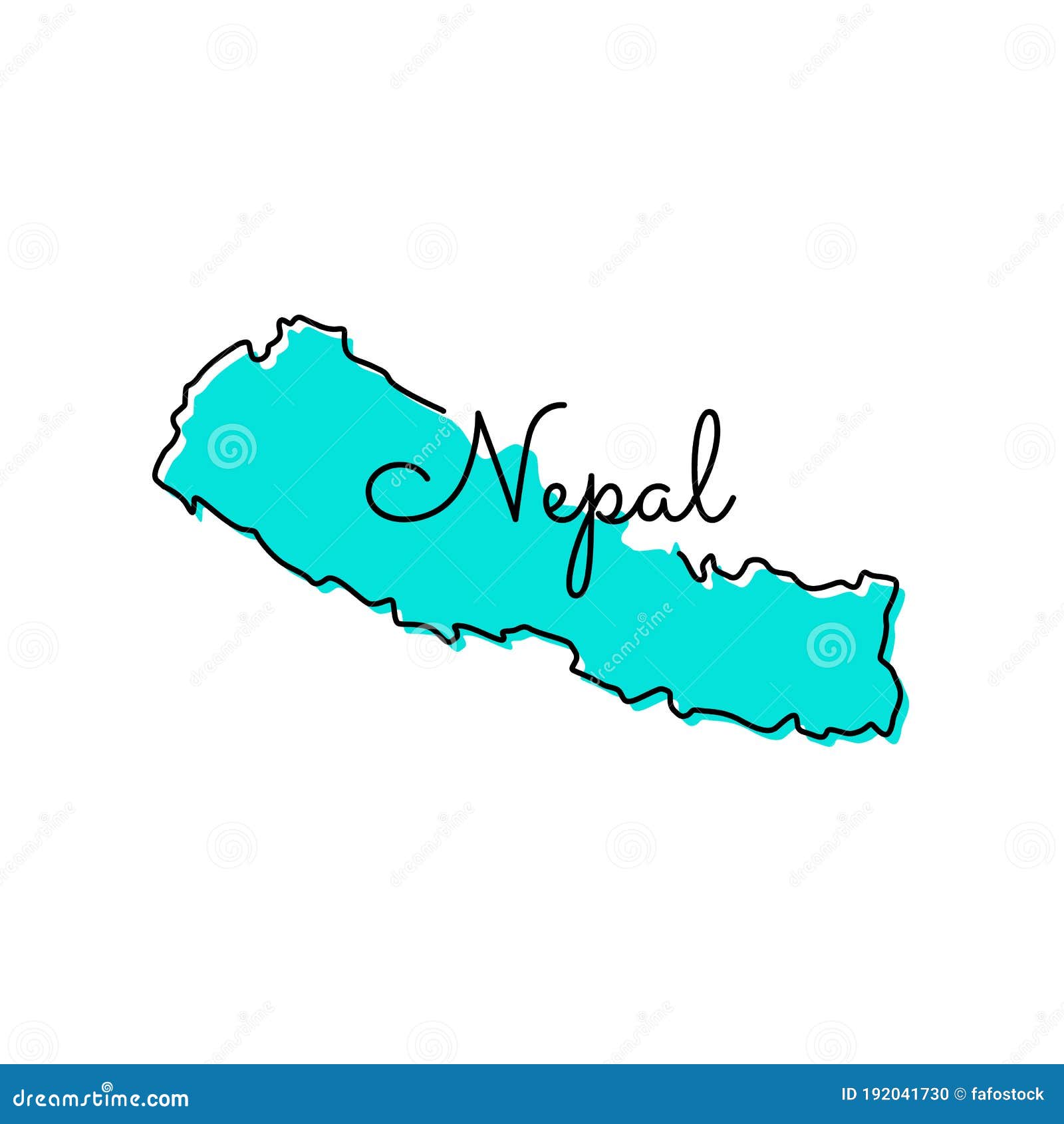 Nepal Vector Map Sticker. | CartoonDealer.com #93587476