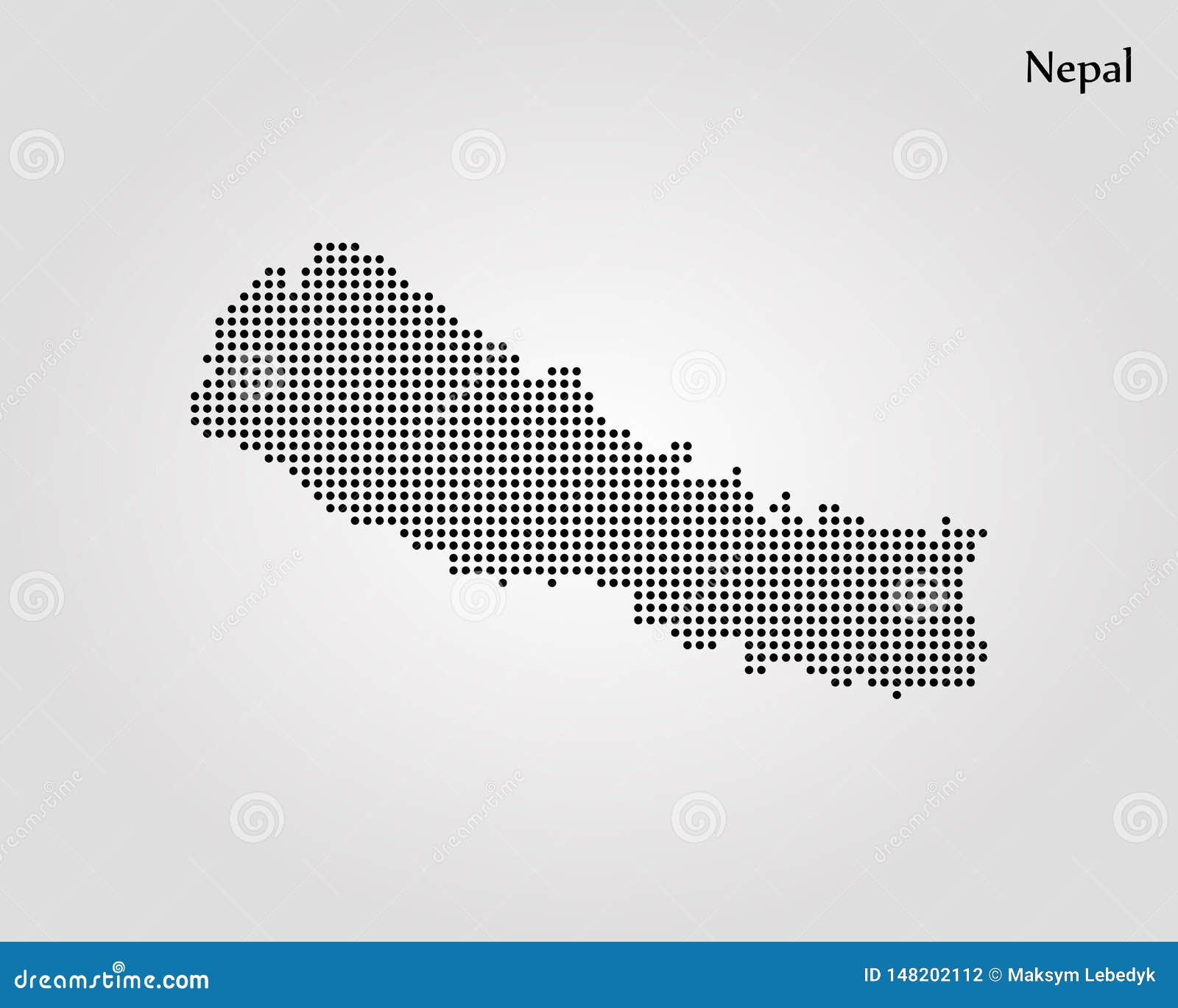 Nepal Vector Country Map Sticker | CartoonDealer.com #319164442