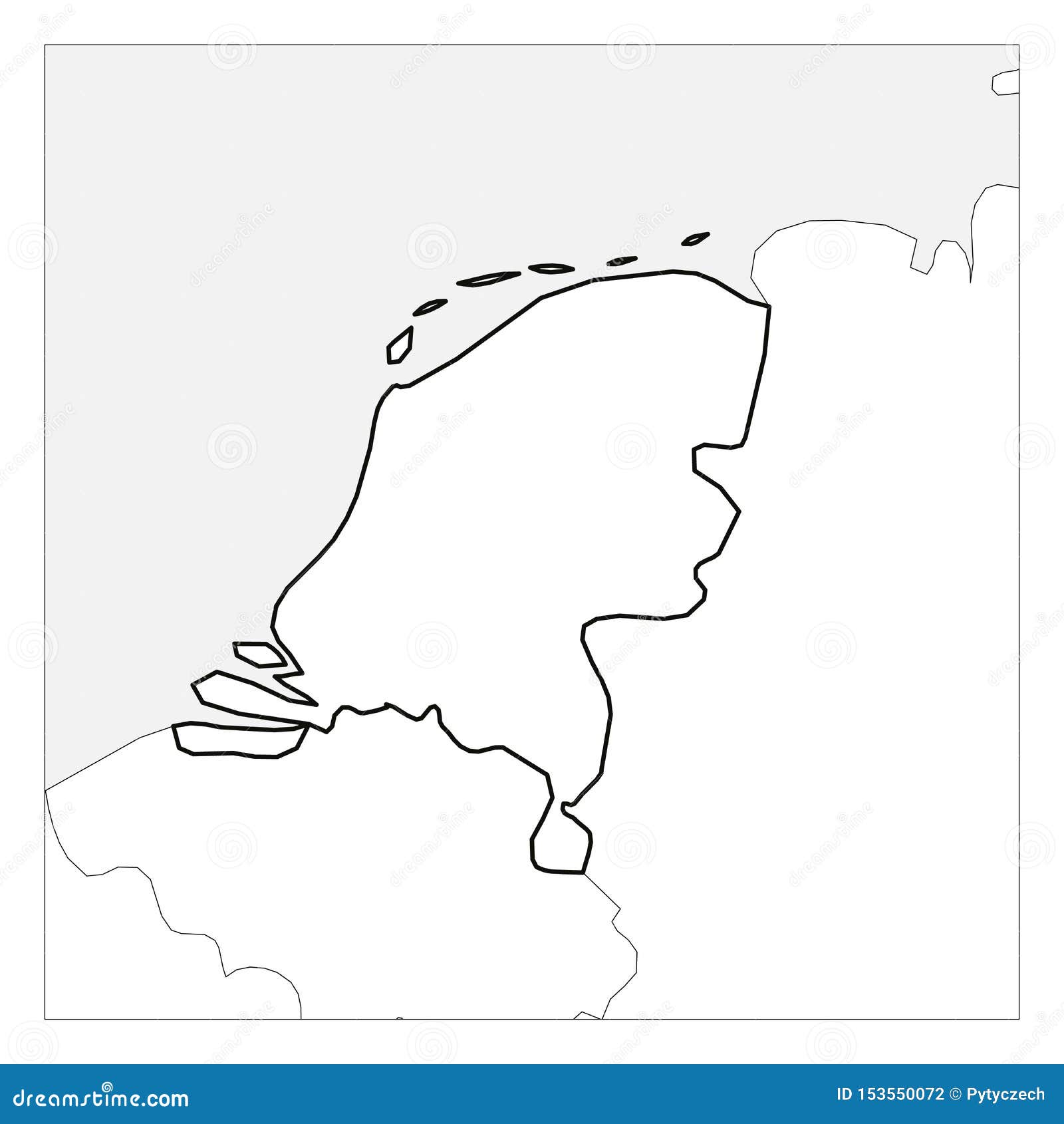 Netherlands Map With Neighbouring Countries. Vector Illustration ...