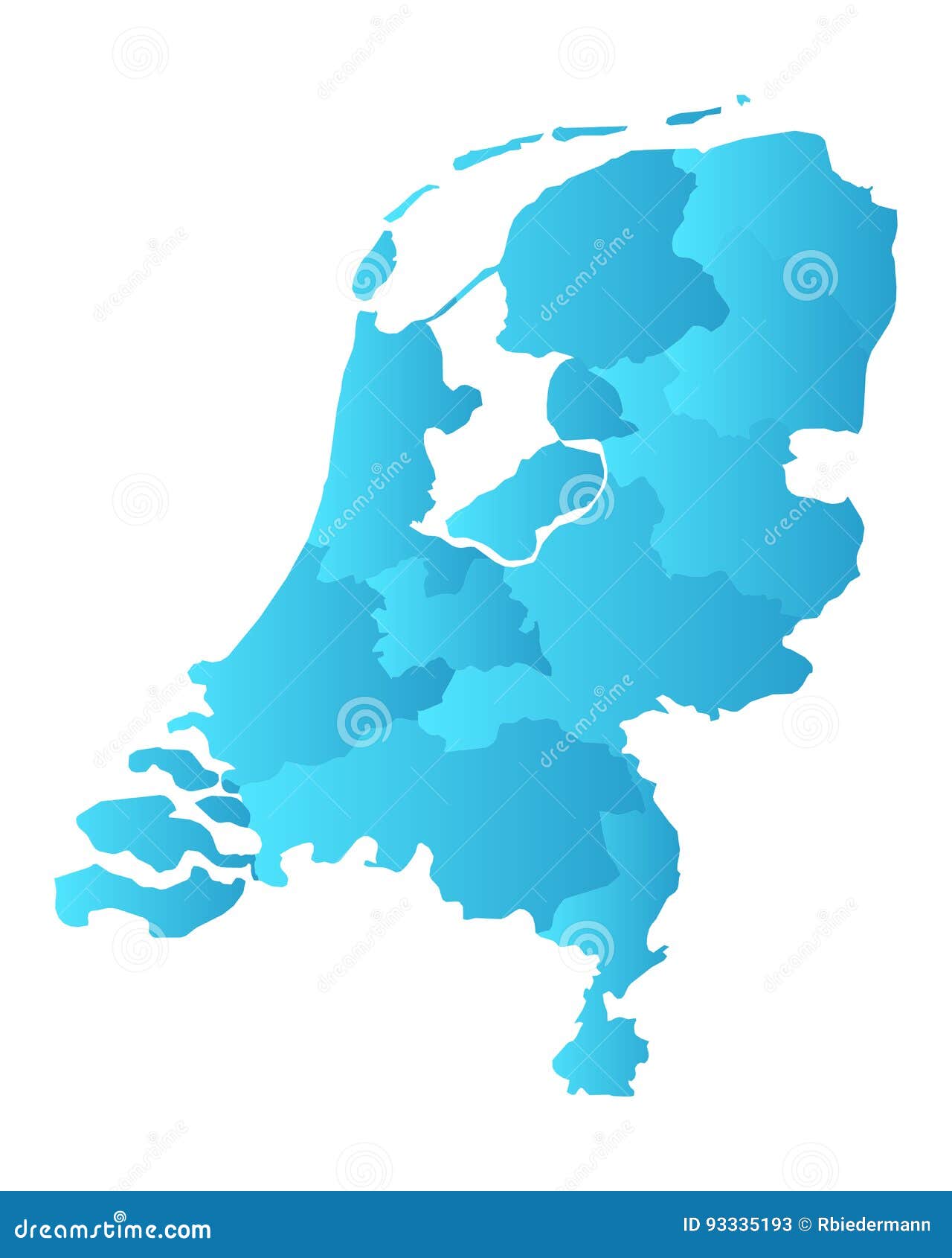 Map of the Netherlands stock vector. Illustration of netherlands - 93335193