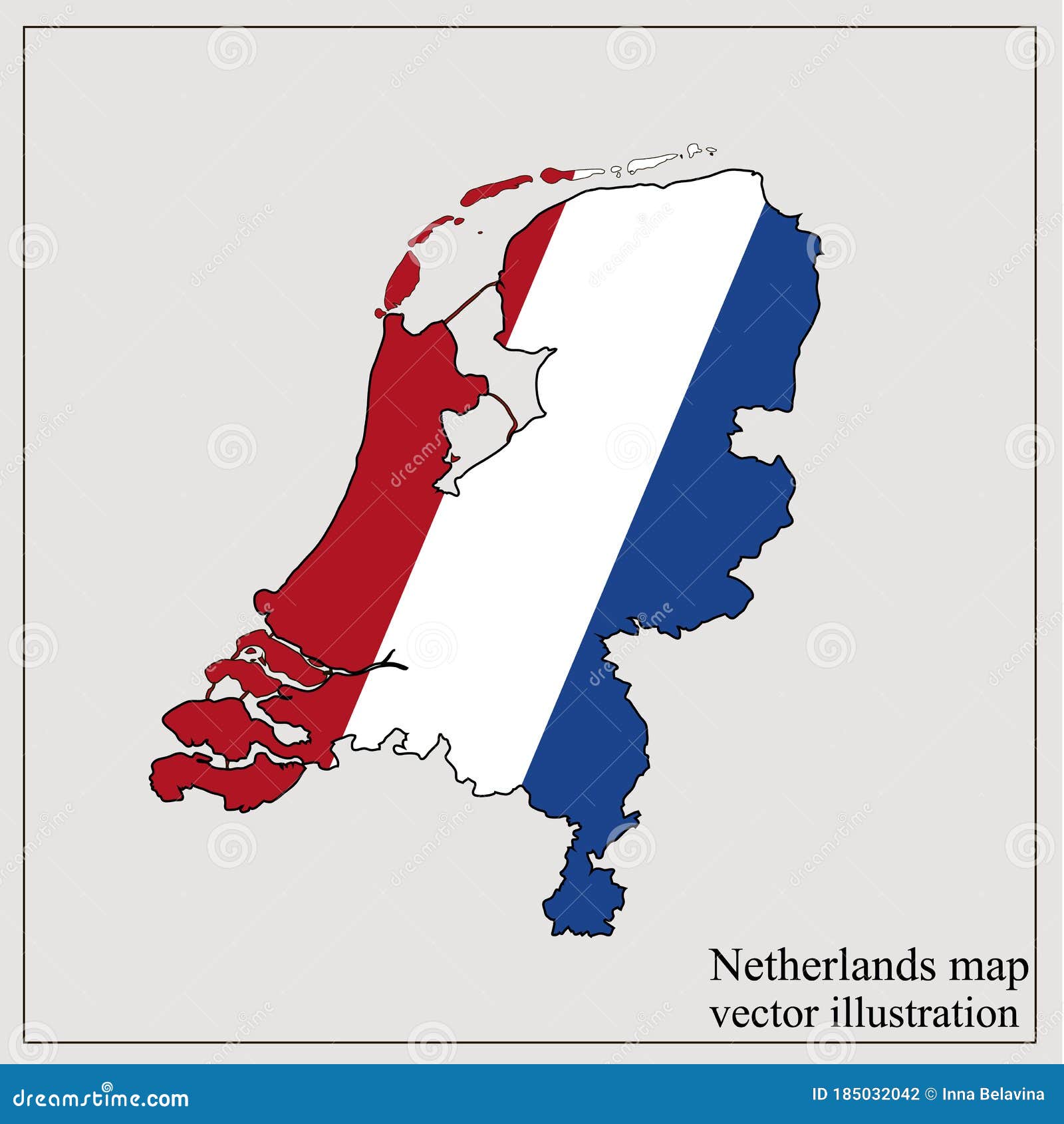 Map of Netherlands with Flag. Netherlands Infographic. Vector. Stock ...