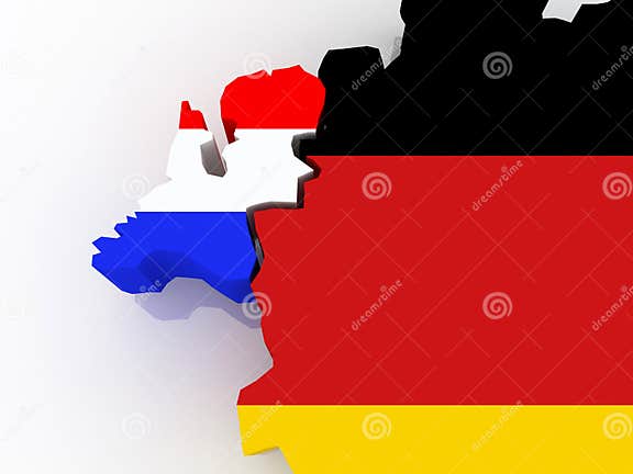 Map of Netherlands and Germany. Stock Illustration - Illustration of ...