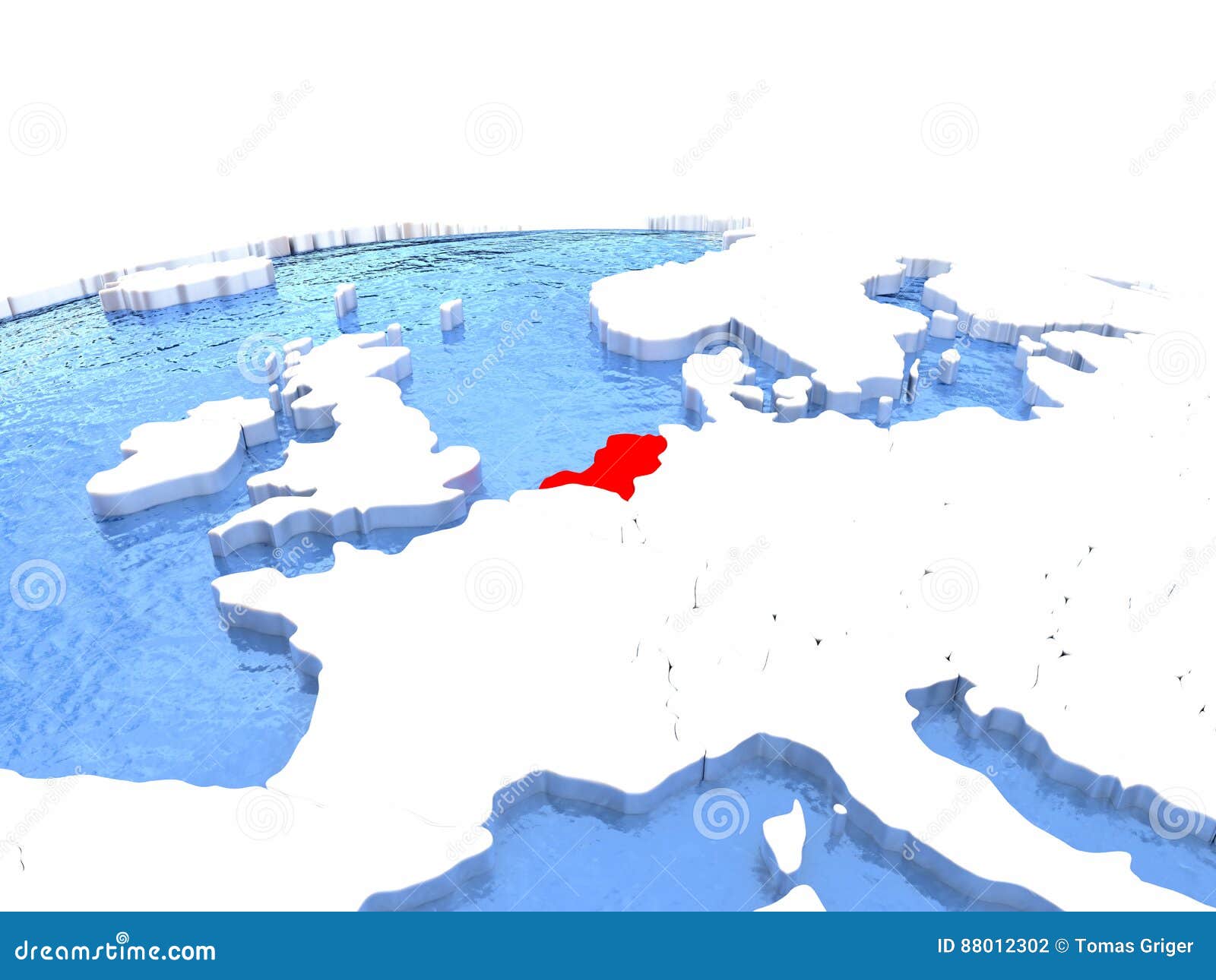 Map of Netherlands on Globe Stock Illustration - Illustration of dutch ...