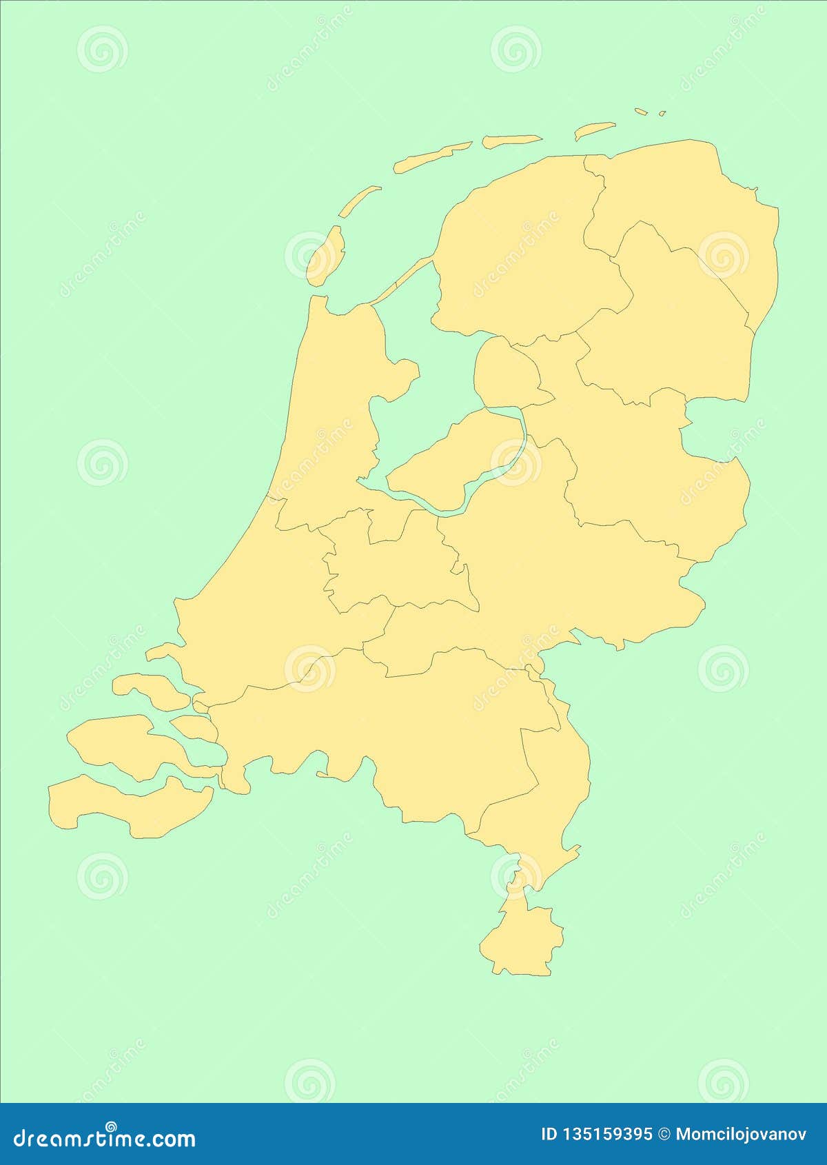 Map Of The Netherlands With Provinces Cartoon Vector | CartoonDealer ...