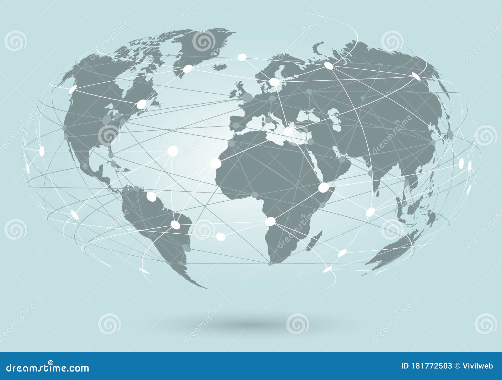 Global Network Connectivity Concept Stock Vector - Illustration of ...