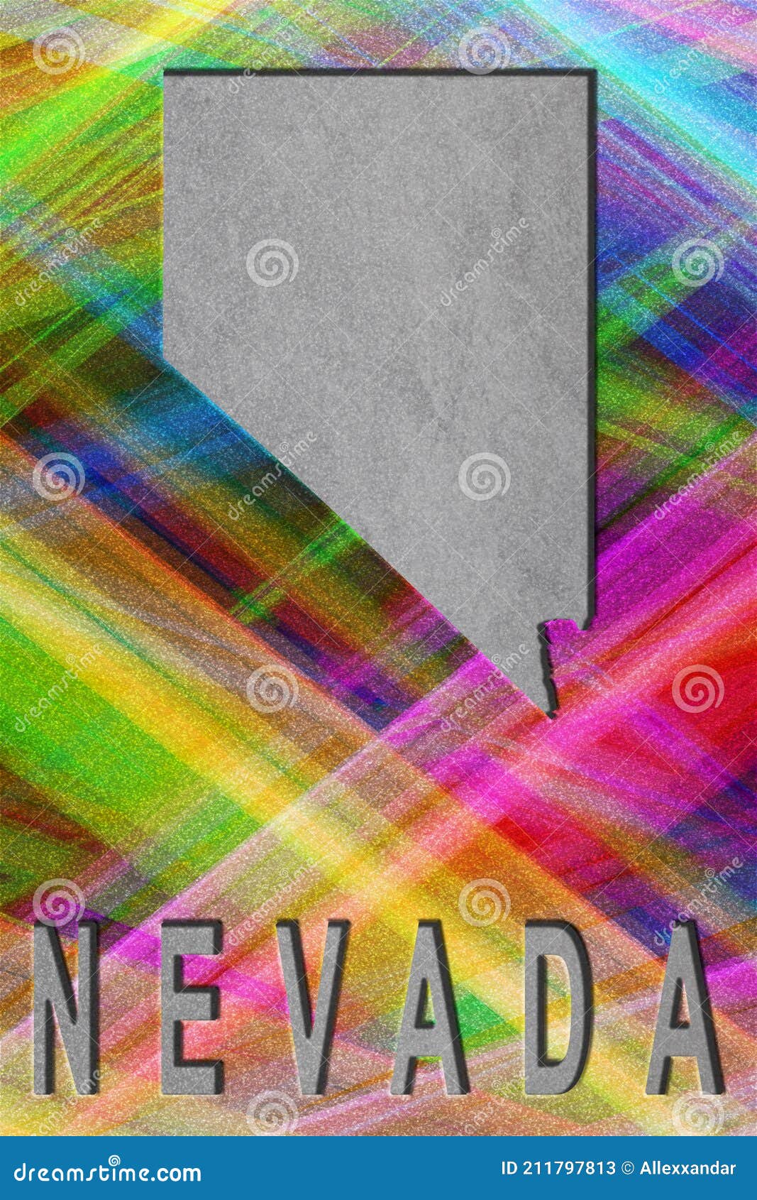 Colorful Nevada Political Map With Clearly Labeled, Separated Layers ...