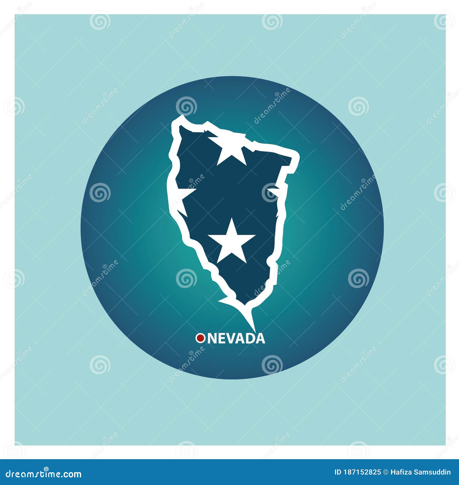 Map of Nevada State. Vector Illustration Decorative Design Stock Vector ...
