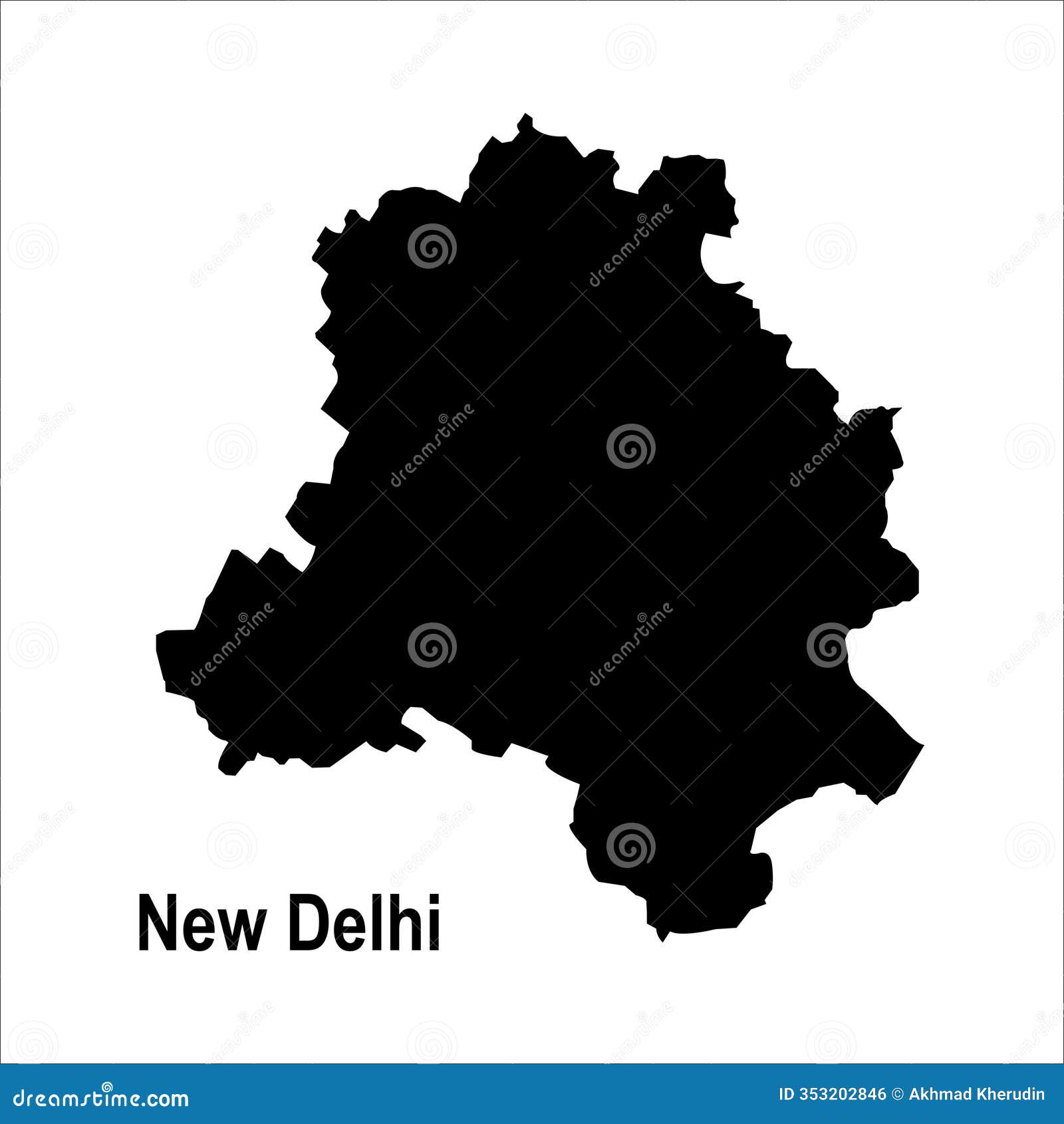 Map of New Delhi, India stock vector. Illustration of city - 353202846