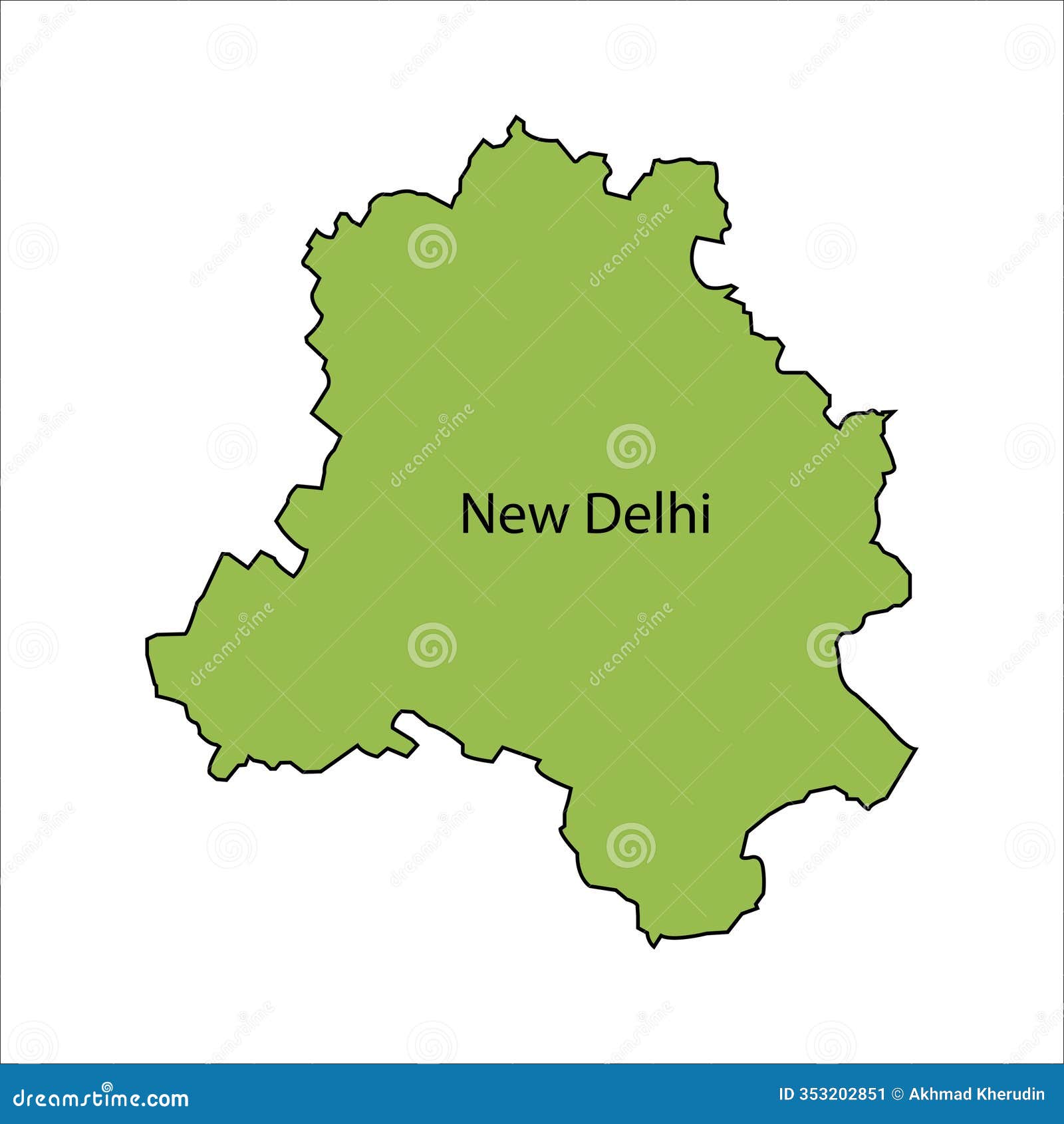 Map of New Delhi, India stock vector. Illustration of path - 353202851