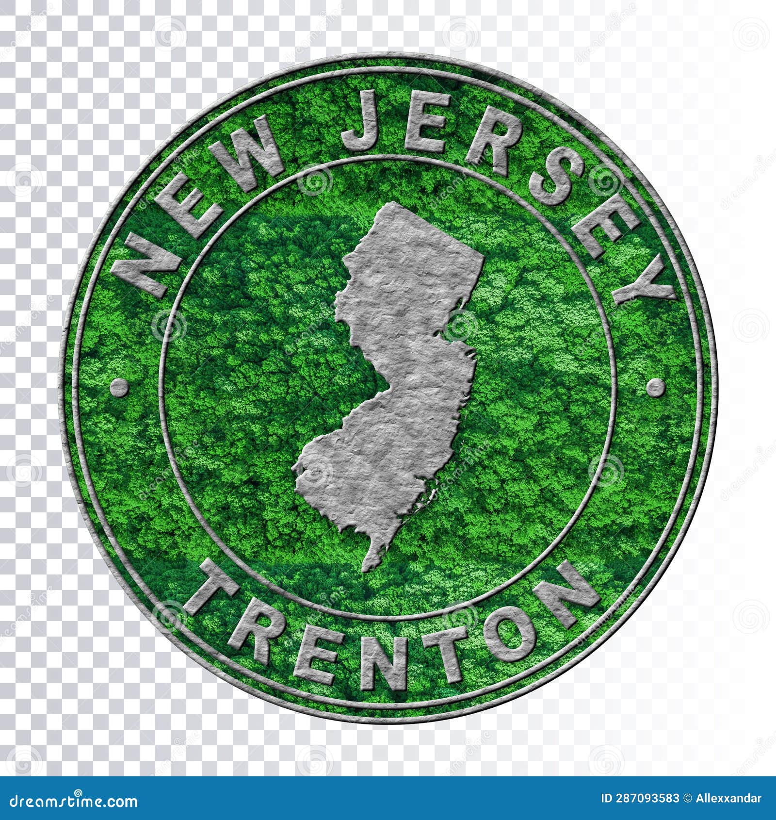 Map of New Jersey, Environment Concept, Co2 Emission Concept Stock ...