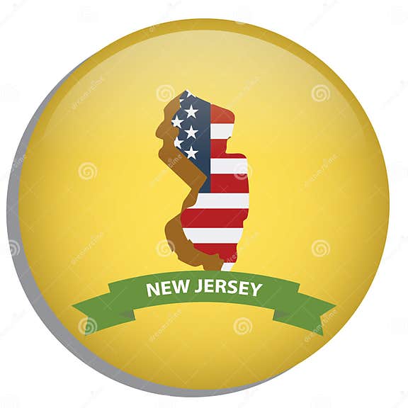 Map of New Jersey State. Vector Illustration Decorative Design Stock ...
