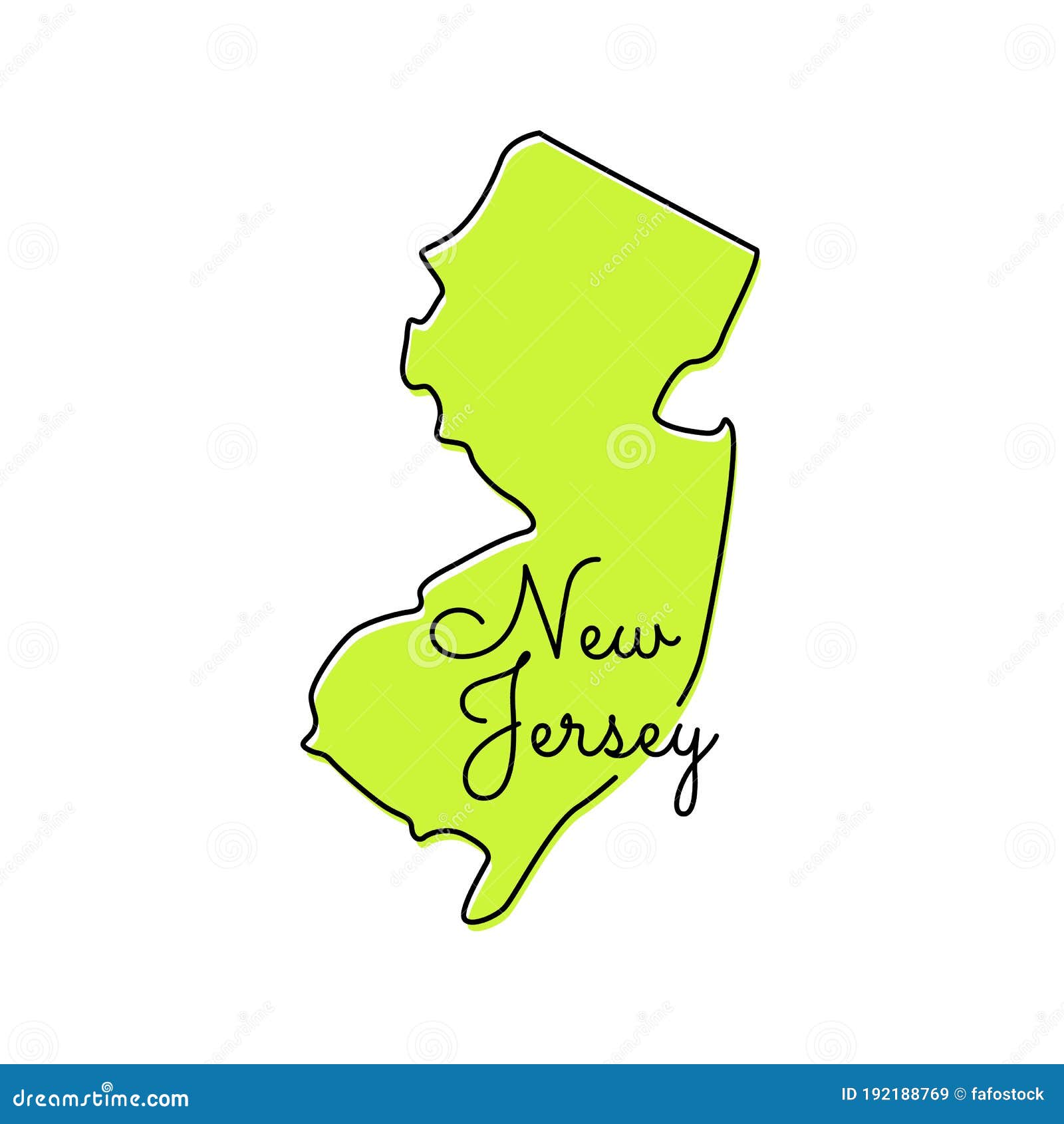 Map of New Jersey Vector Design Template. Stock Vector - Illustration ...