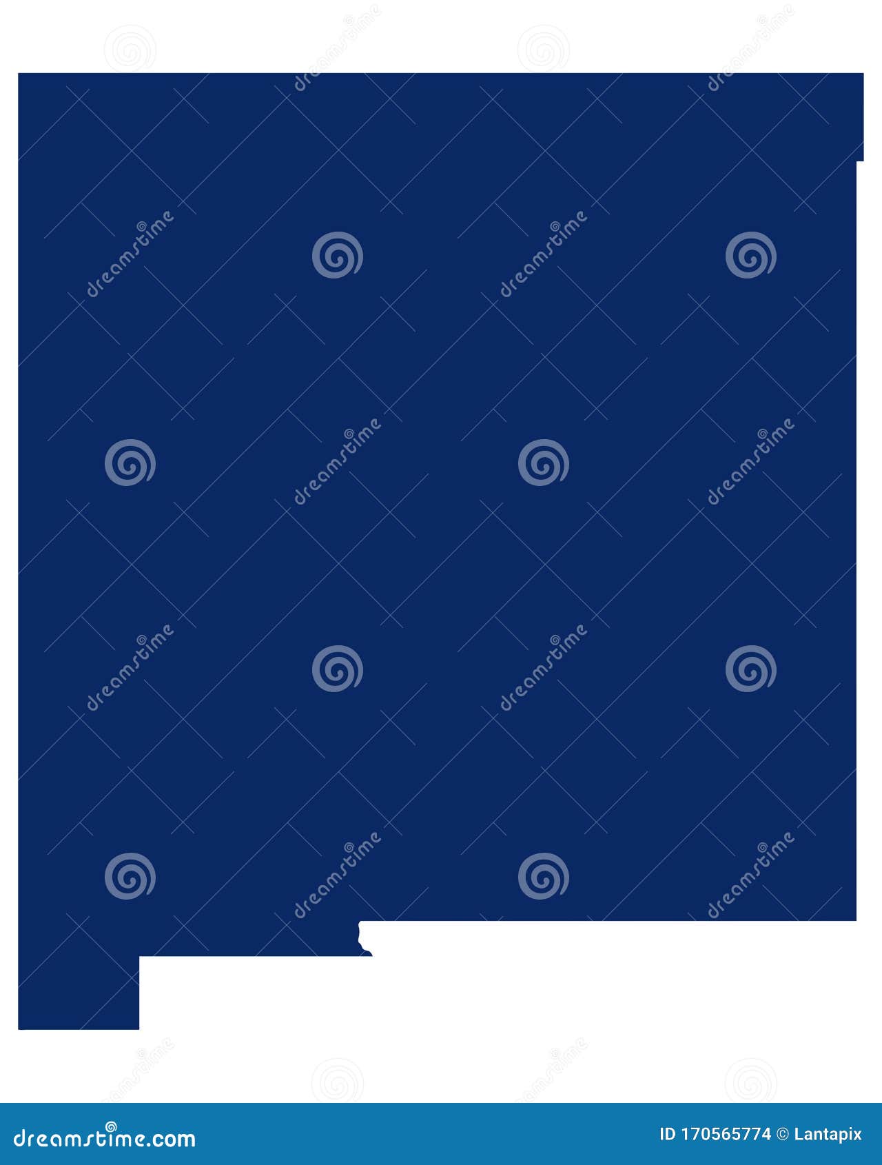 Map of New Mexico in Blue Colour Stock Vector - Illustration of blue ...