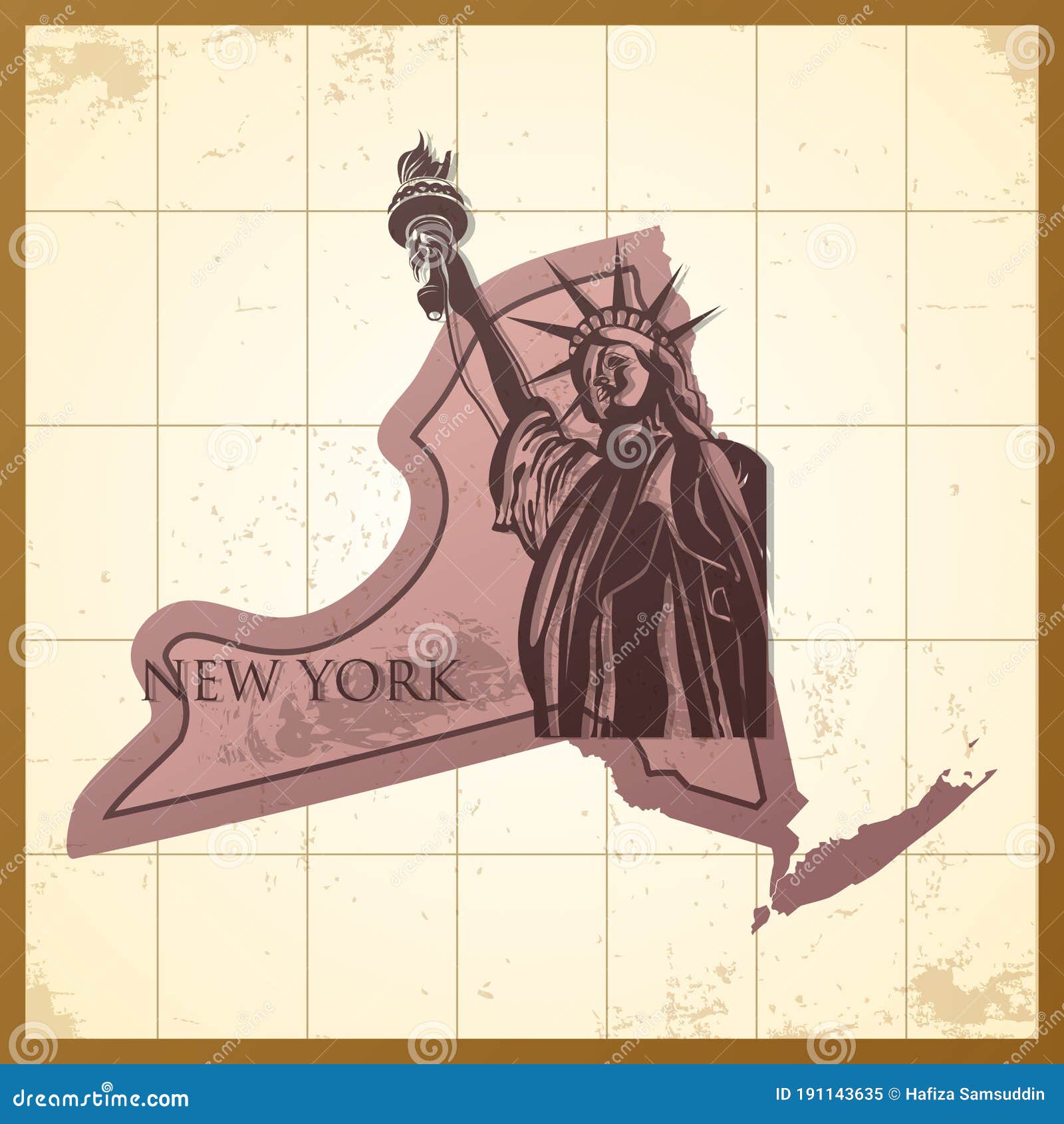 Map of New York State. Vector Illustration Decorative Design Stock ...