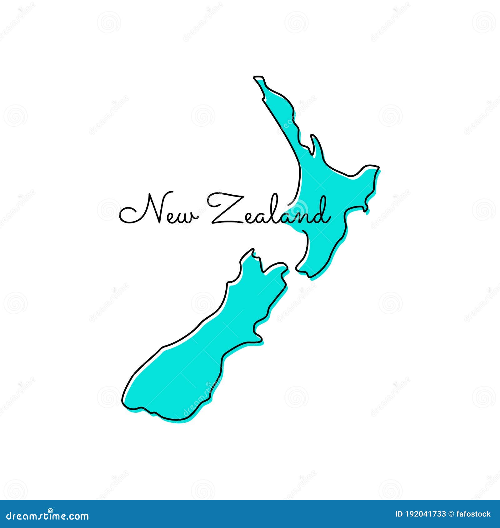 Map of New Zealand Vector Design Template. Stock Vector - Illustration ...