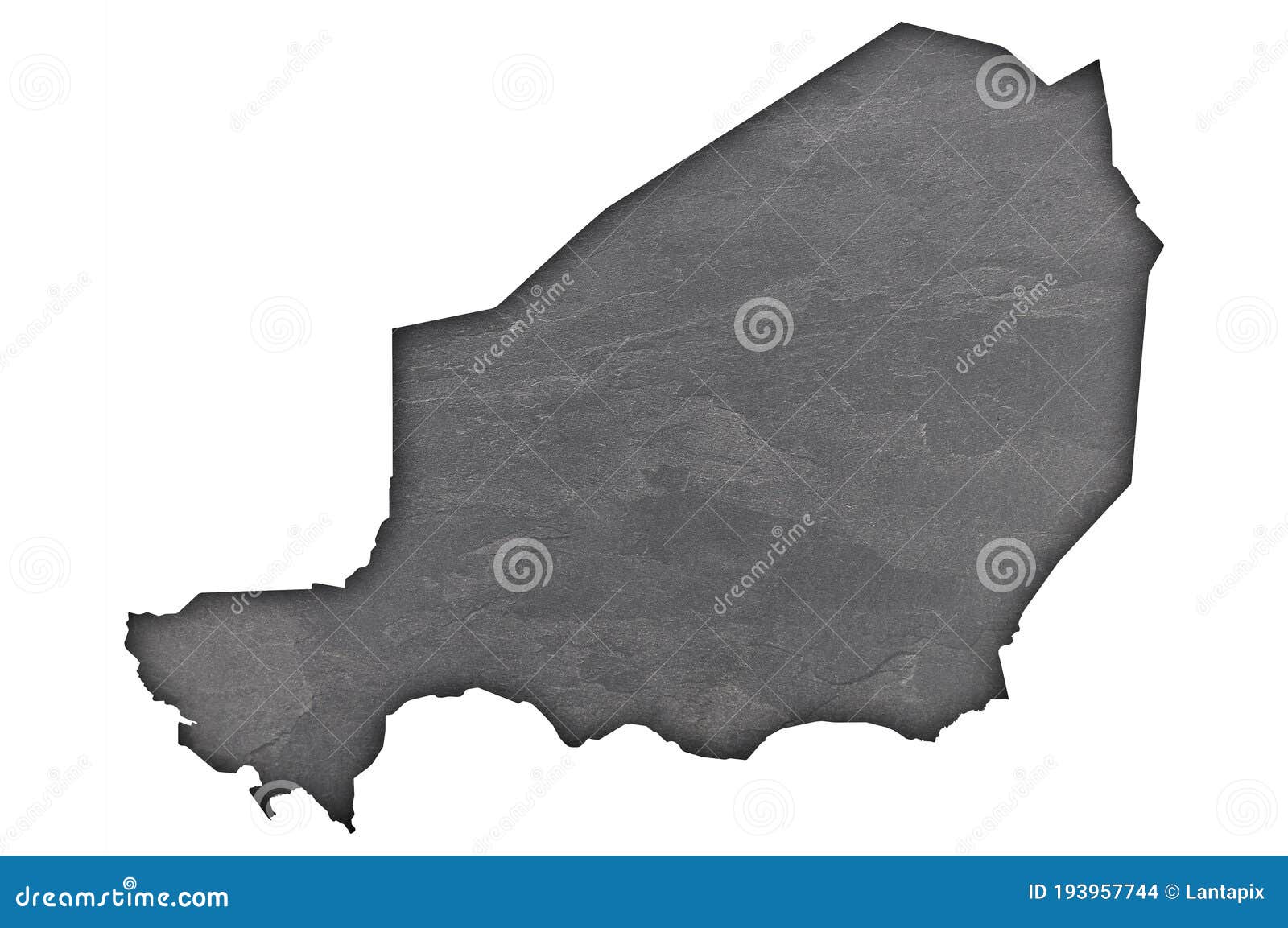 Map of Niger on dark slate stock illustration. Illustration of niger ...