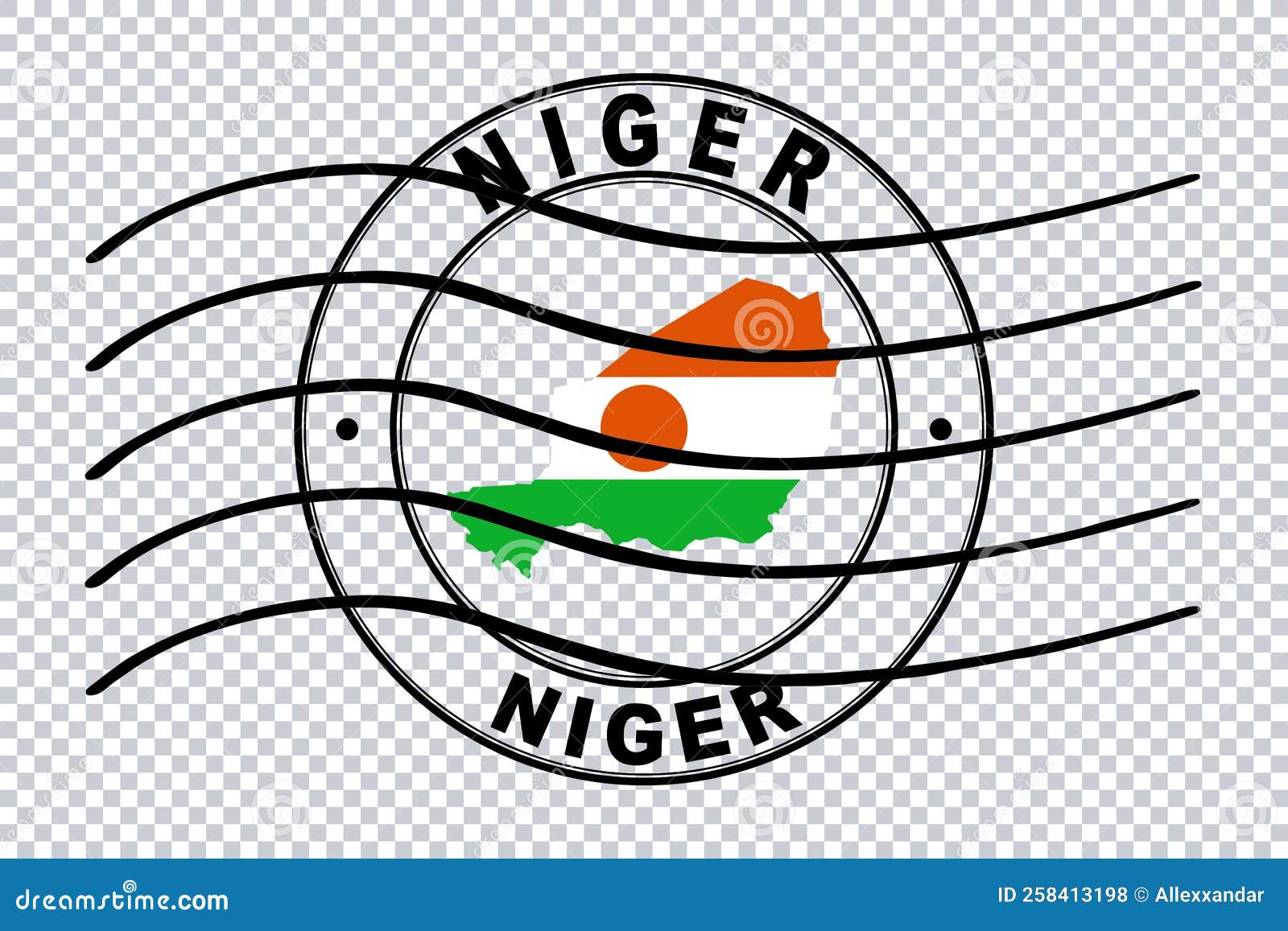 Map of Niger, Postal Passport Stamp, Travel Stamp Stock Illustration ...