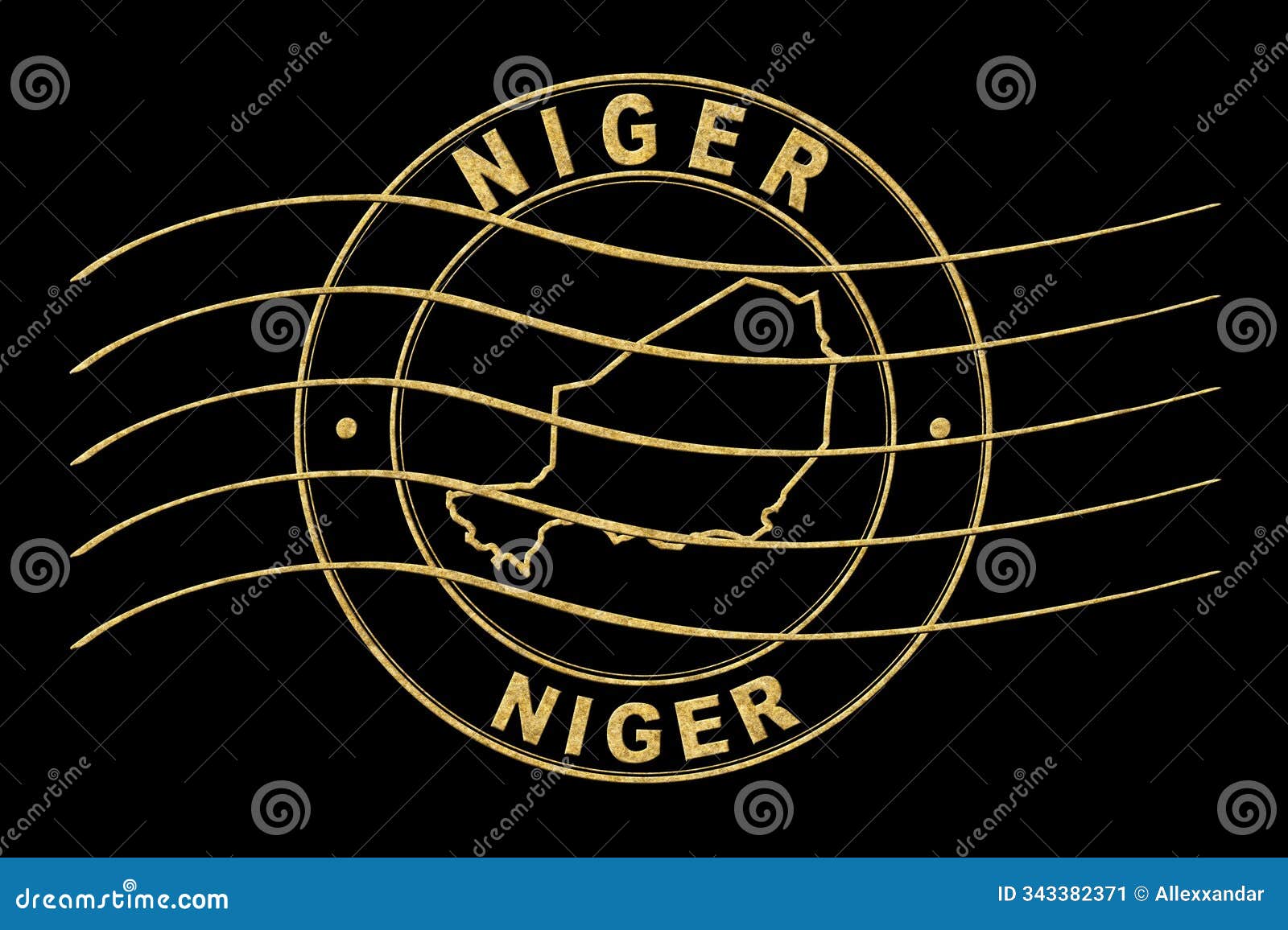 Map of Niger, Postal Passport Stamp, Travel Stamp Stock Illustration ...