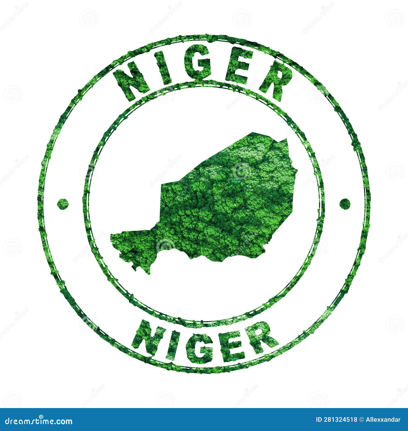 Map of Niger, Postal Stamp, Sustainable Development, CO2 Emission ...