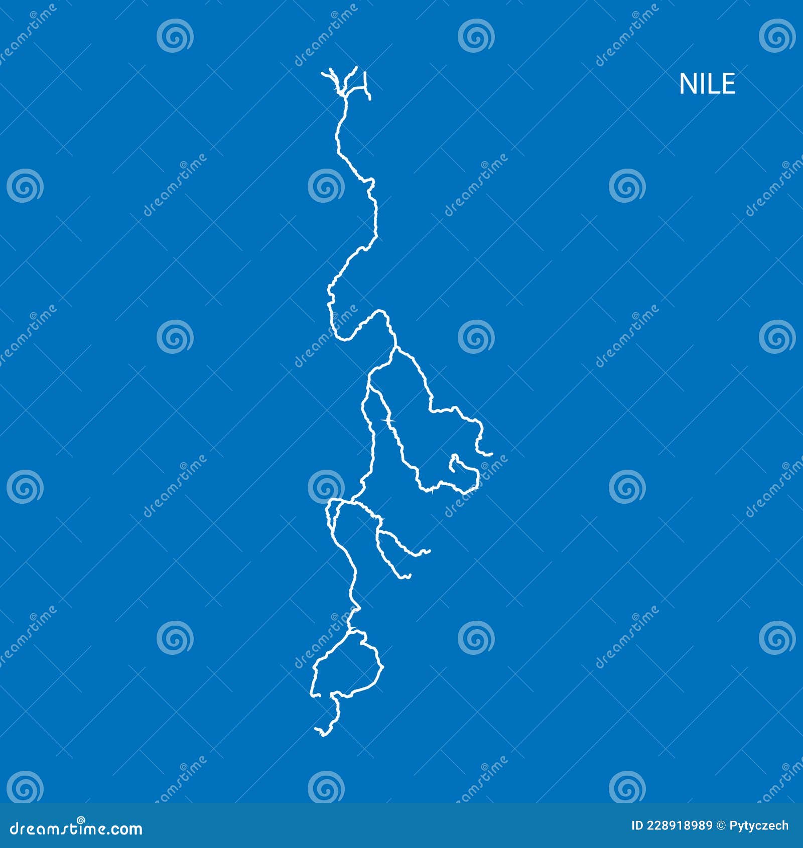 Simple River Nile Map