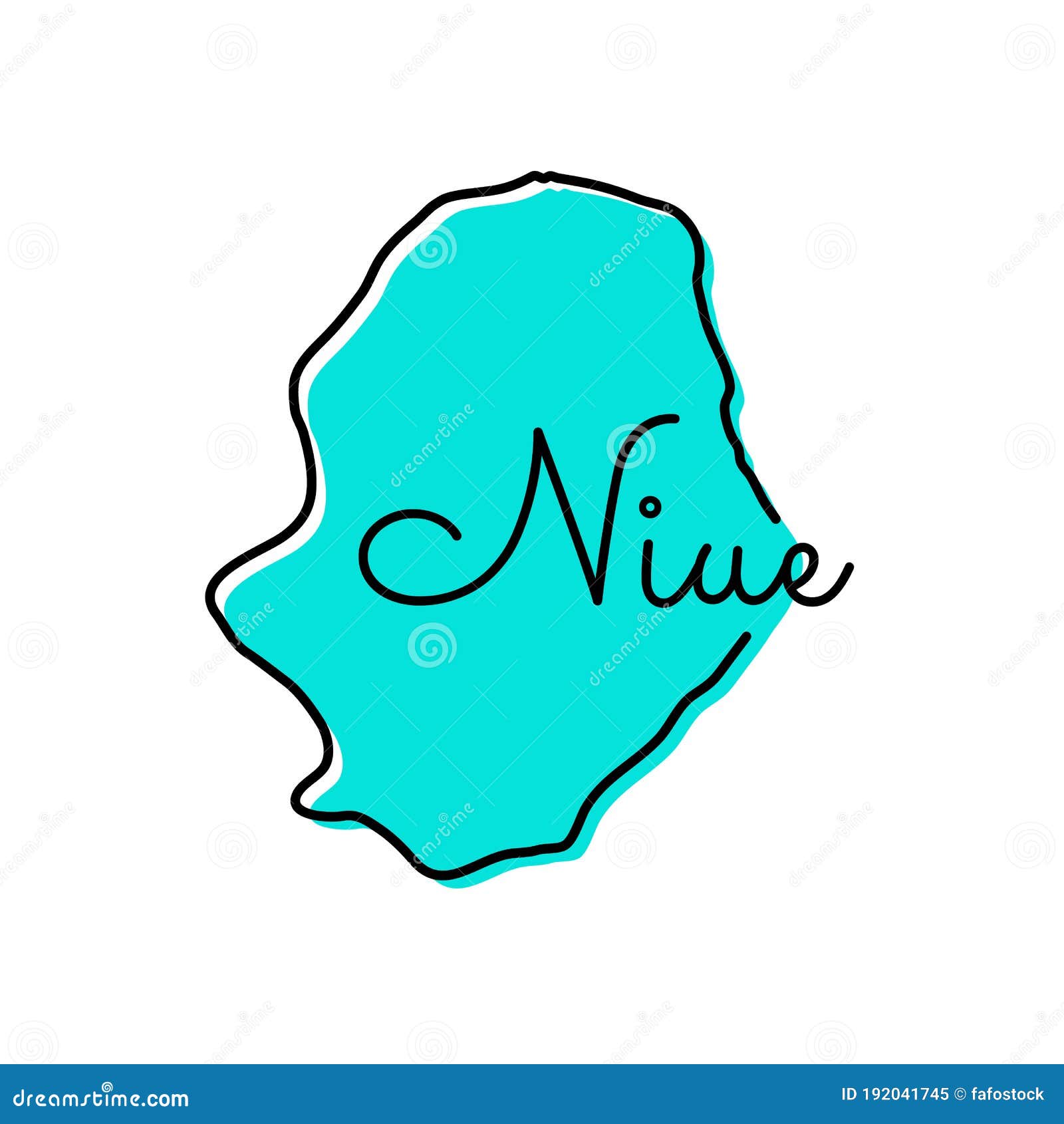 Niue Map Silhouette Vector Illustration Eps 10 | CartoonDealer.com ...