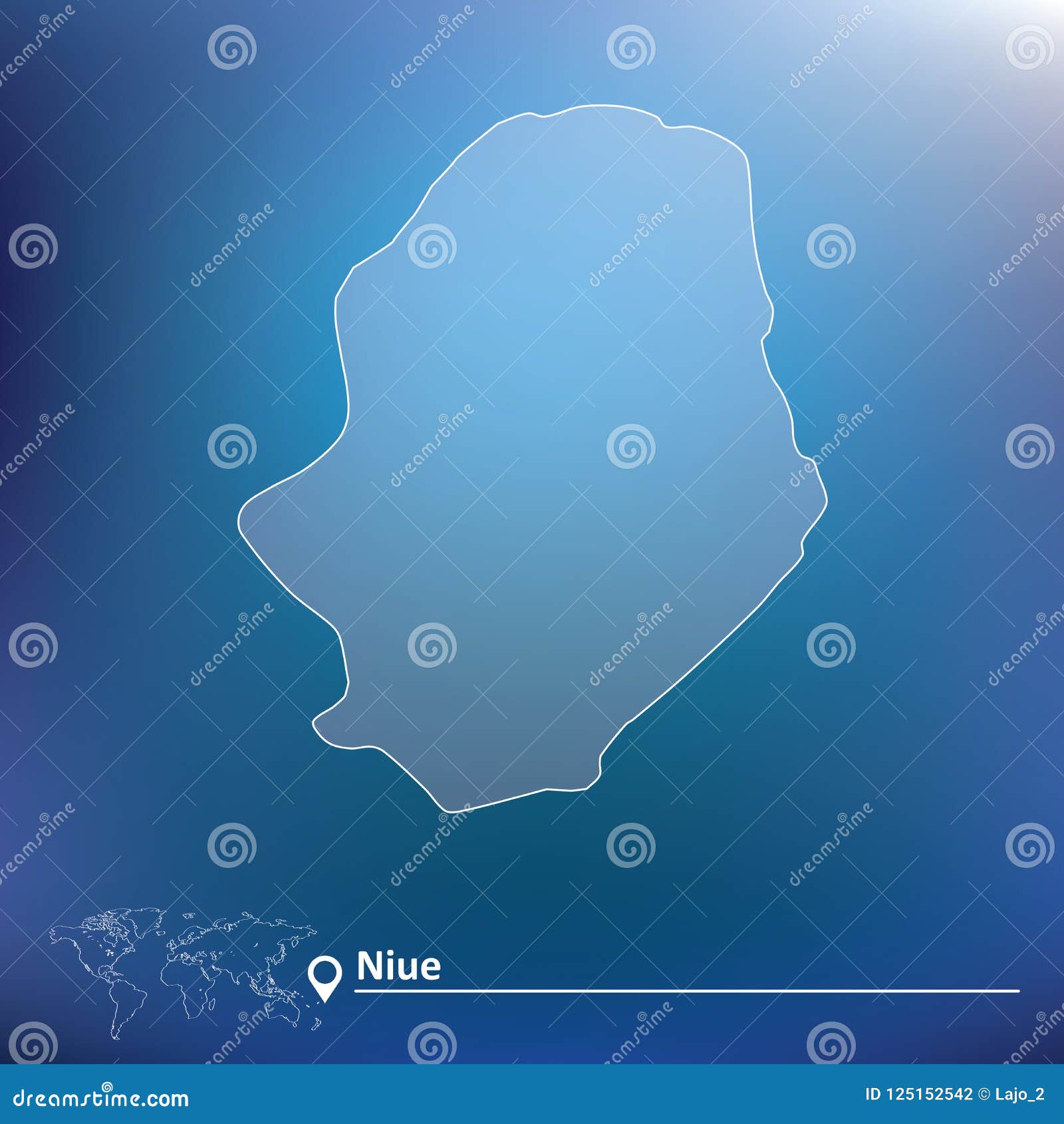 Map of Niue stock vector. Illustration of graphical - 125152542