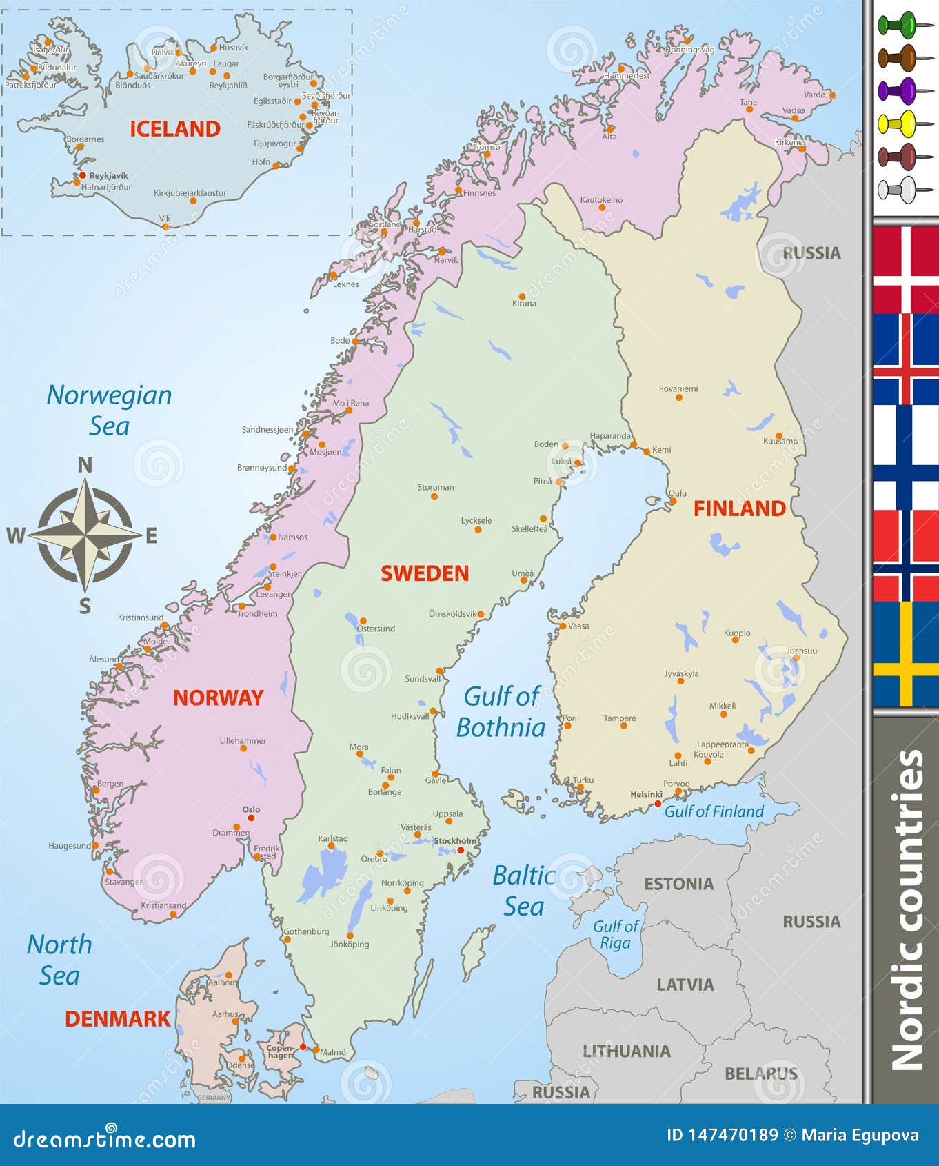Map of Nordic countries stock vector. Illustration of copenhagen ... Map of Nordic countries stock vector. Illustration of copenhagen ...