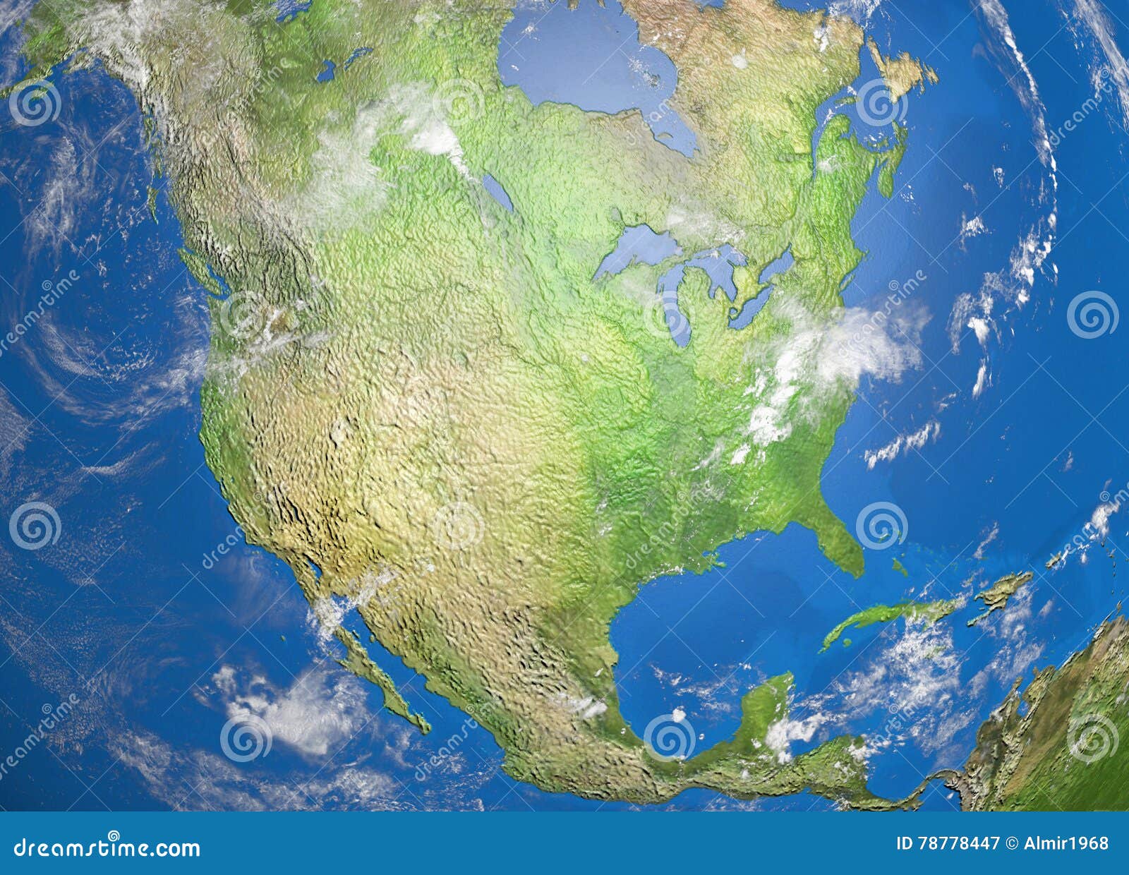 Map of north america stock illustration. Illustration of cuba - 78778447