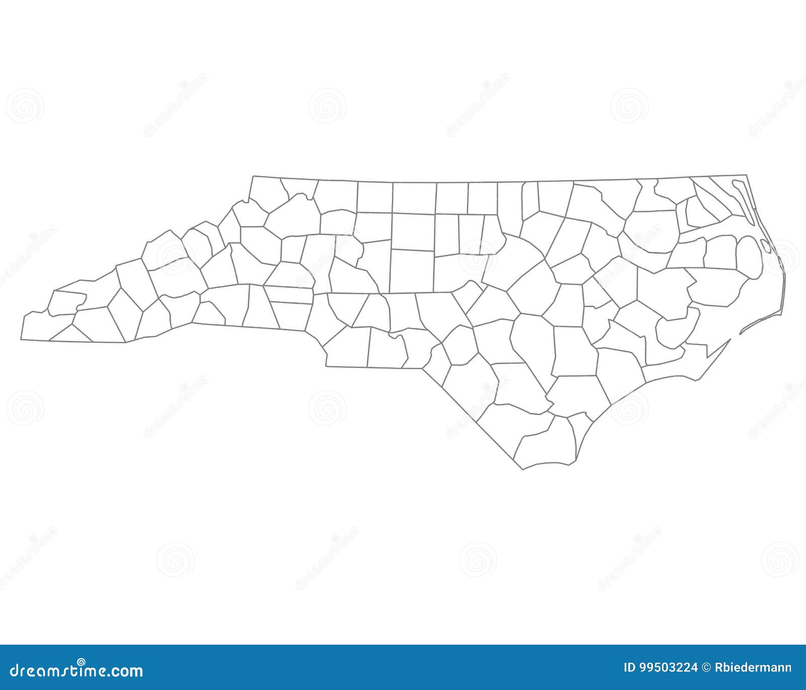 Map of North Carolina stock vector. Illustration of travel - 99503224