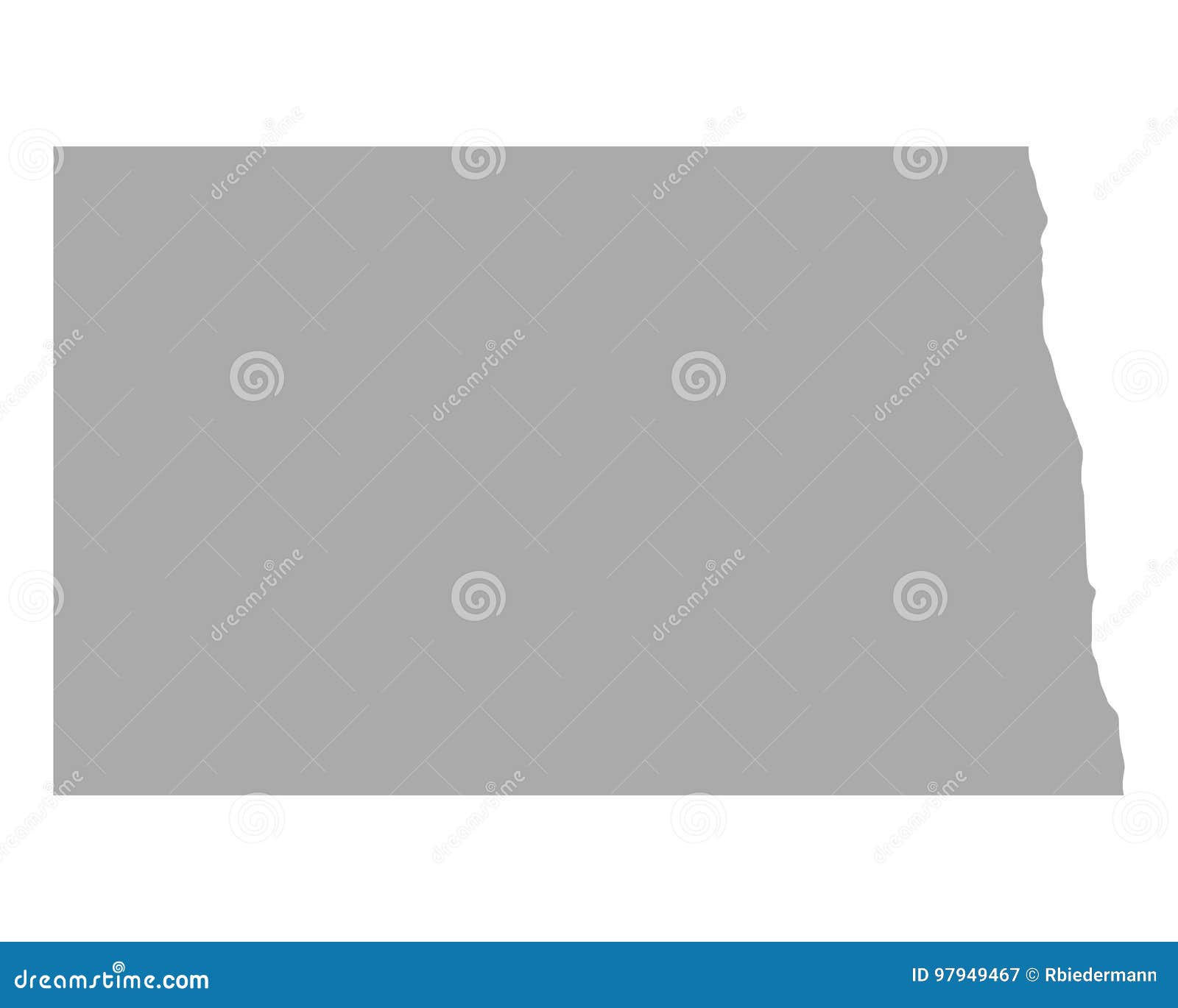 Map of North Dakota stock vector. Illustration of contour - 97949467
