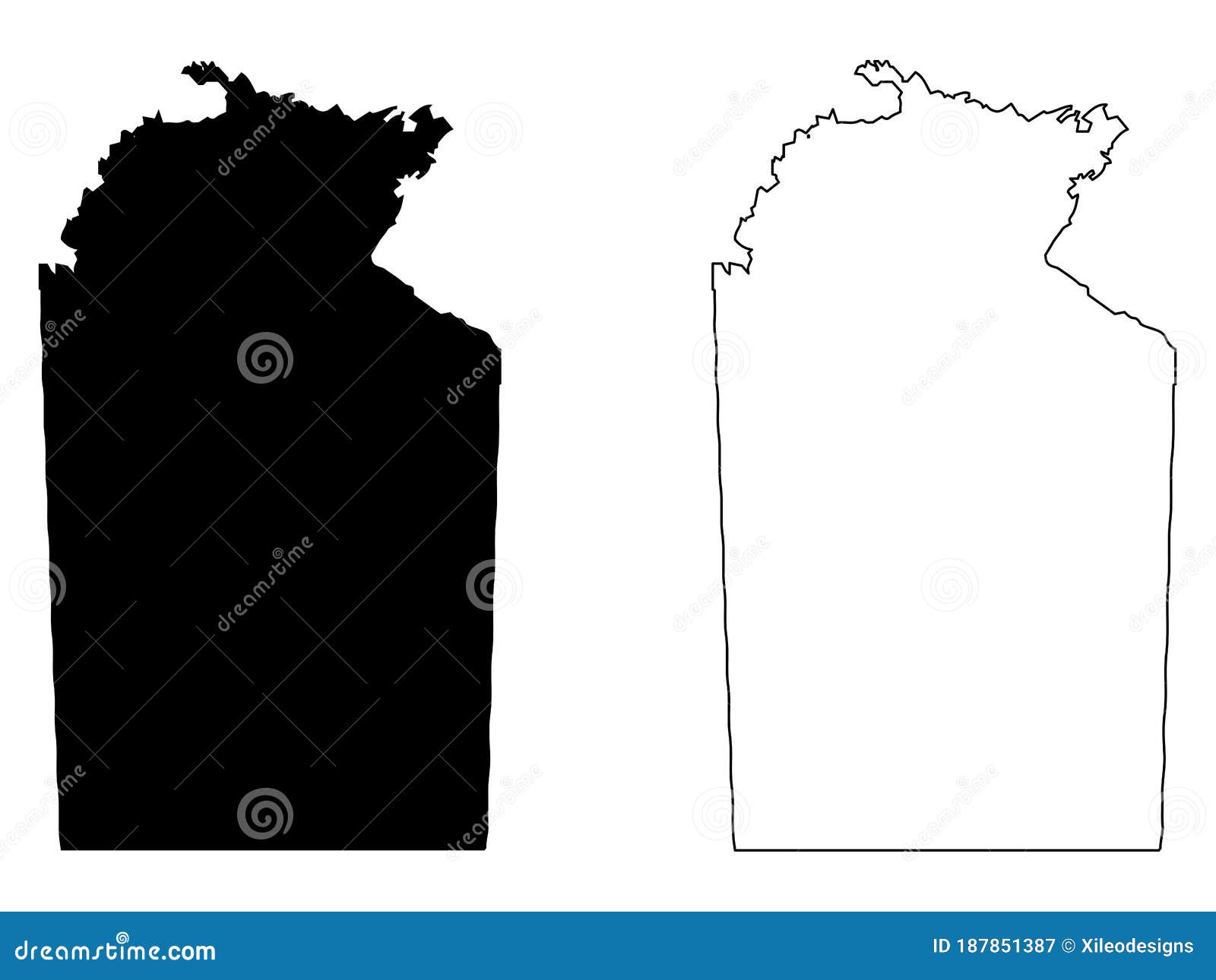 Map of Northern Territory Australia Stock Vector - Illustration of ...