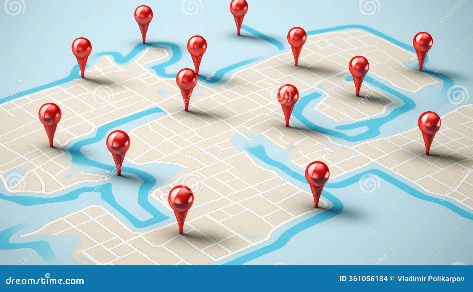 A Map with Numerous Pins Marking Locations, Ideal for Travel Concepts ...