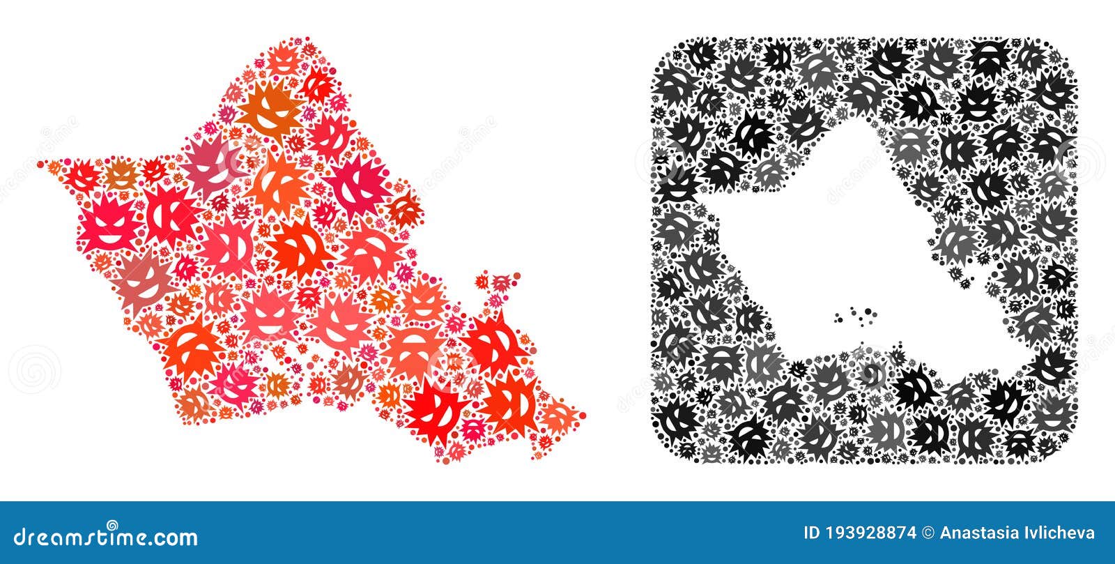 Stencil Map Of Oahu. Simple And Minimal. Cartoon Vector | CartoonDealer ...