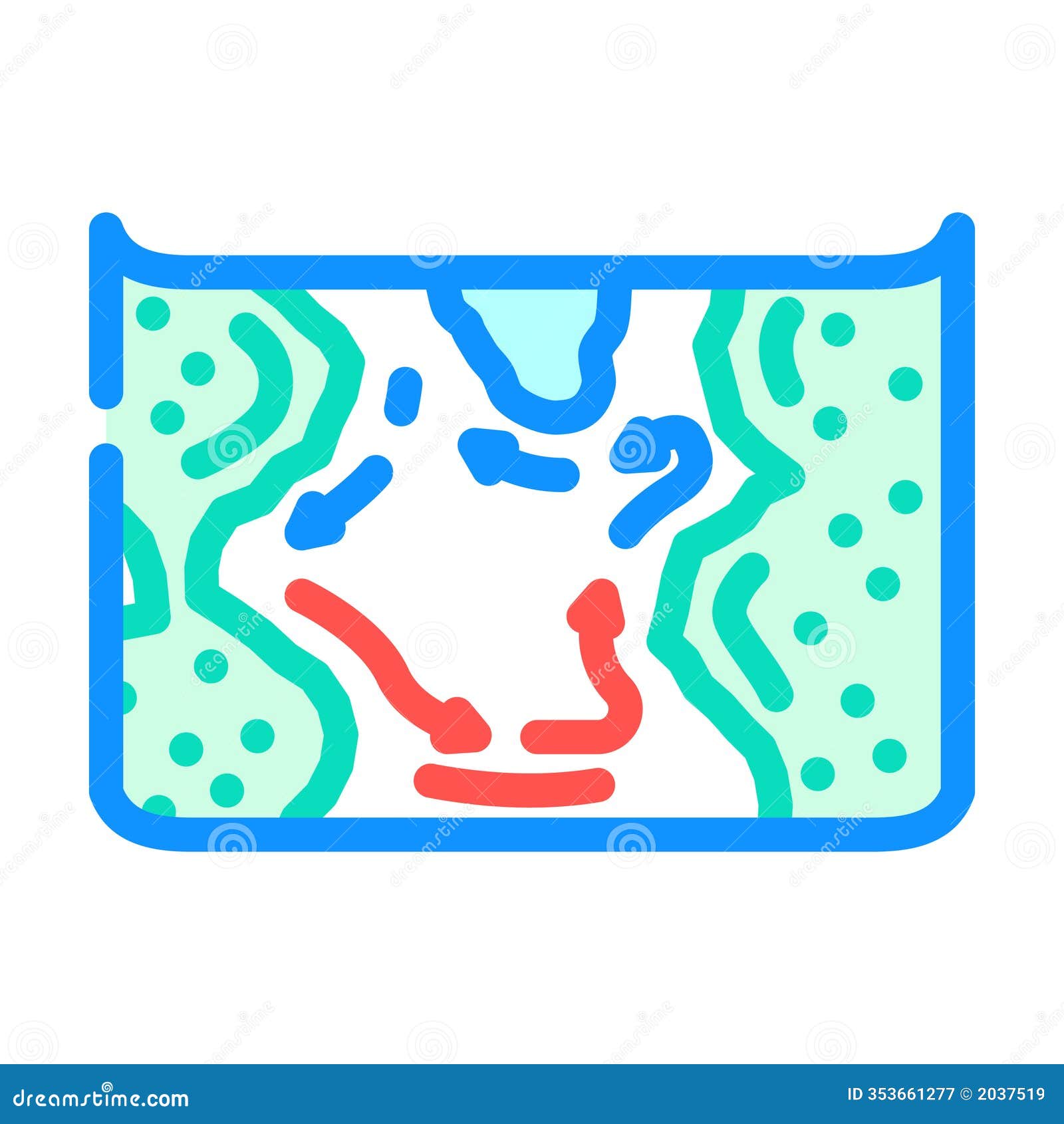 Map of Ocean Currents World Ocean Color Icon Vector Illustration Stock ...